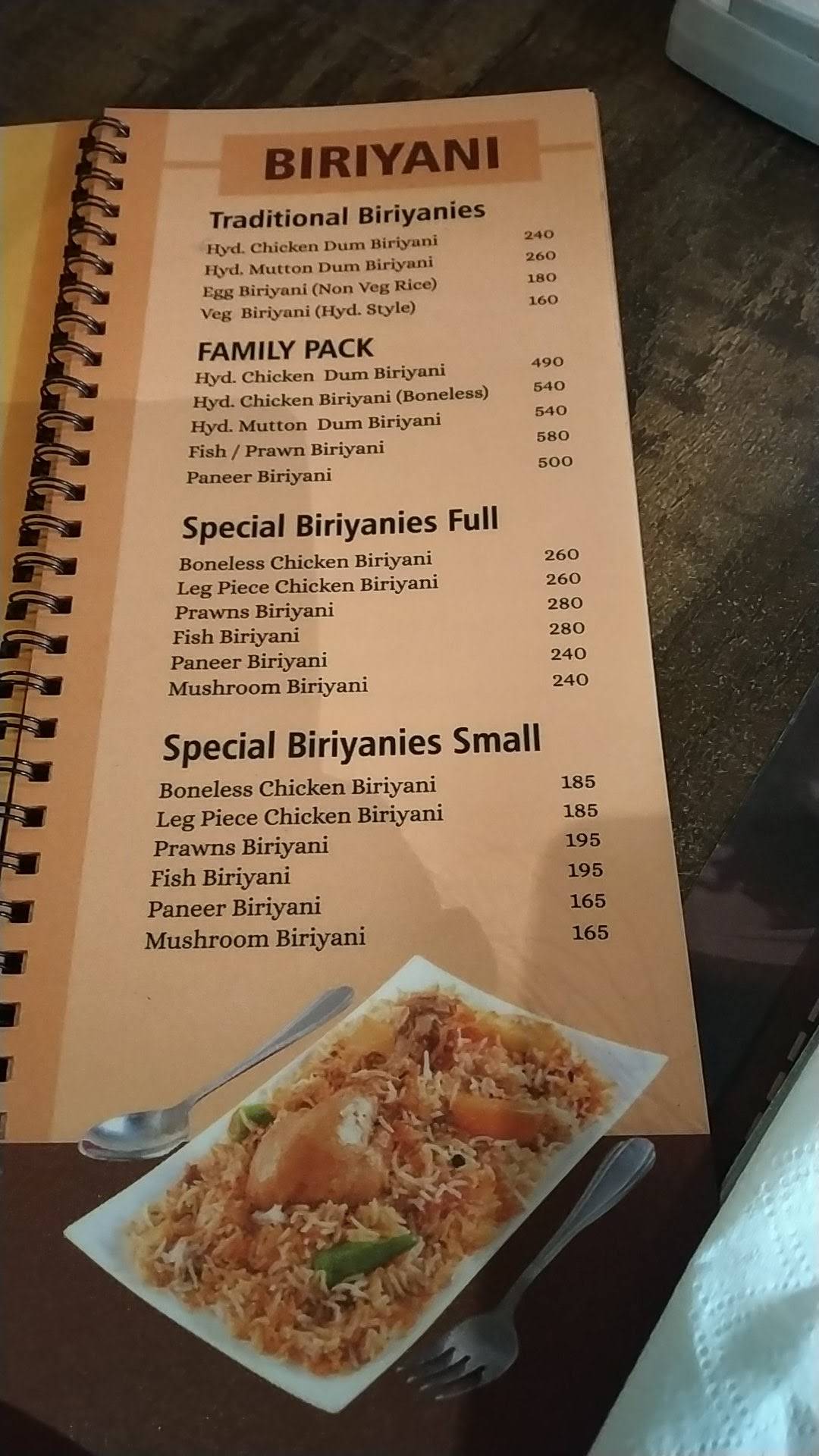 Menu at Biryani Zone, Kundanahalli, Hyderabadi Dum Biryani Restaurant ...