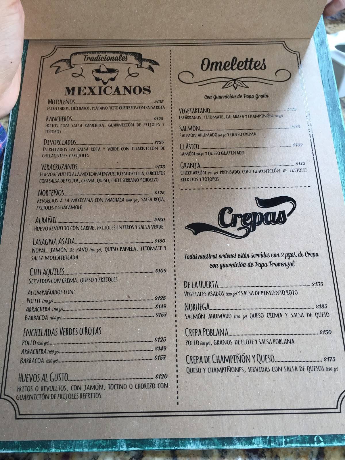 Carta del restaurante Bistró Chapultepec, Ciudad López Mateos, Calle ...
