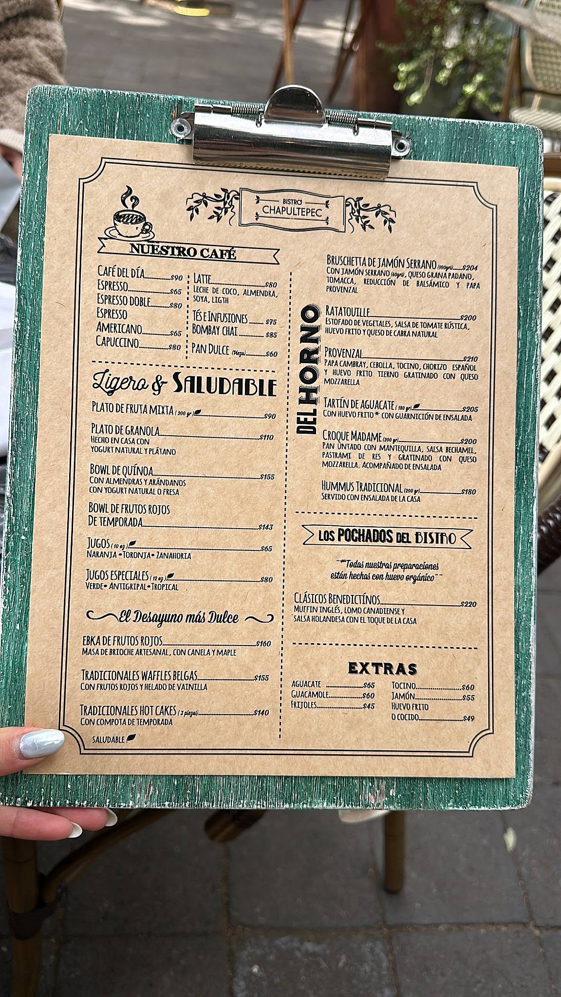 Carta del restaurante Bistró Chapultepec, Ciudad del México, Calle Lago ...