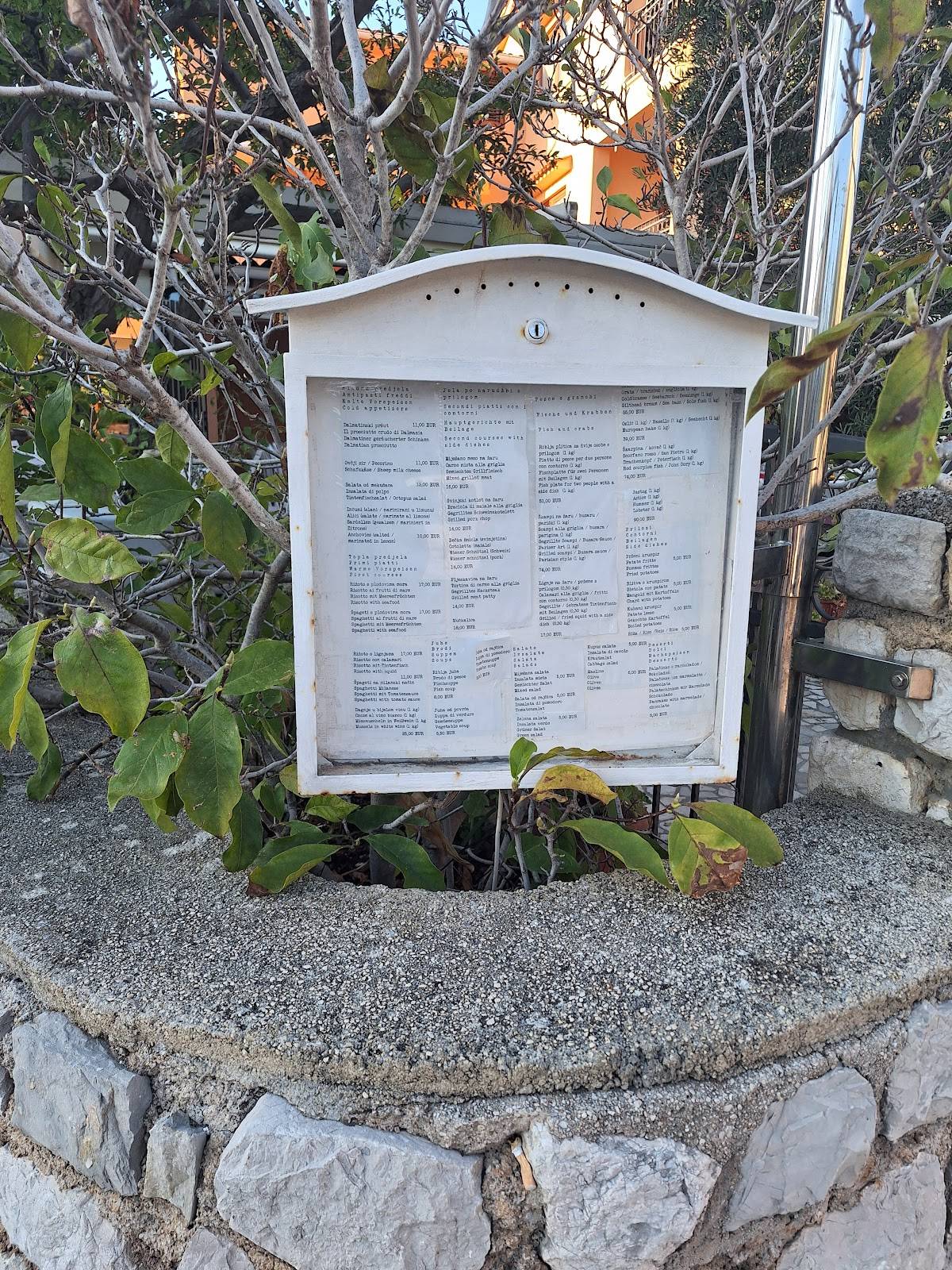 Menu at Bistro Melin restaurant, Cres