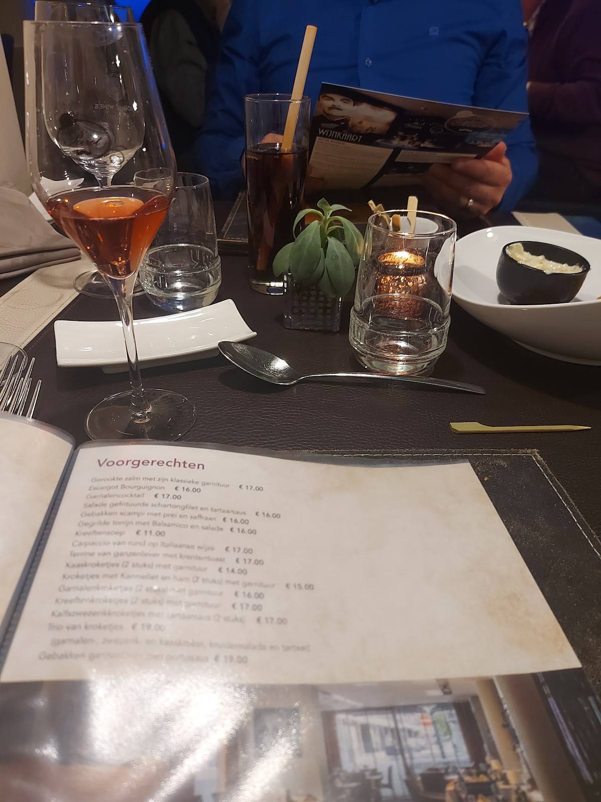 Menu at Bistro Poirot restaurant, Deerlijk