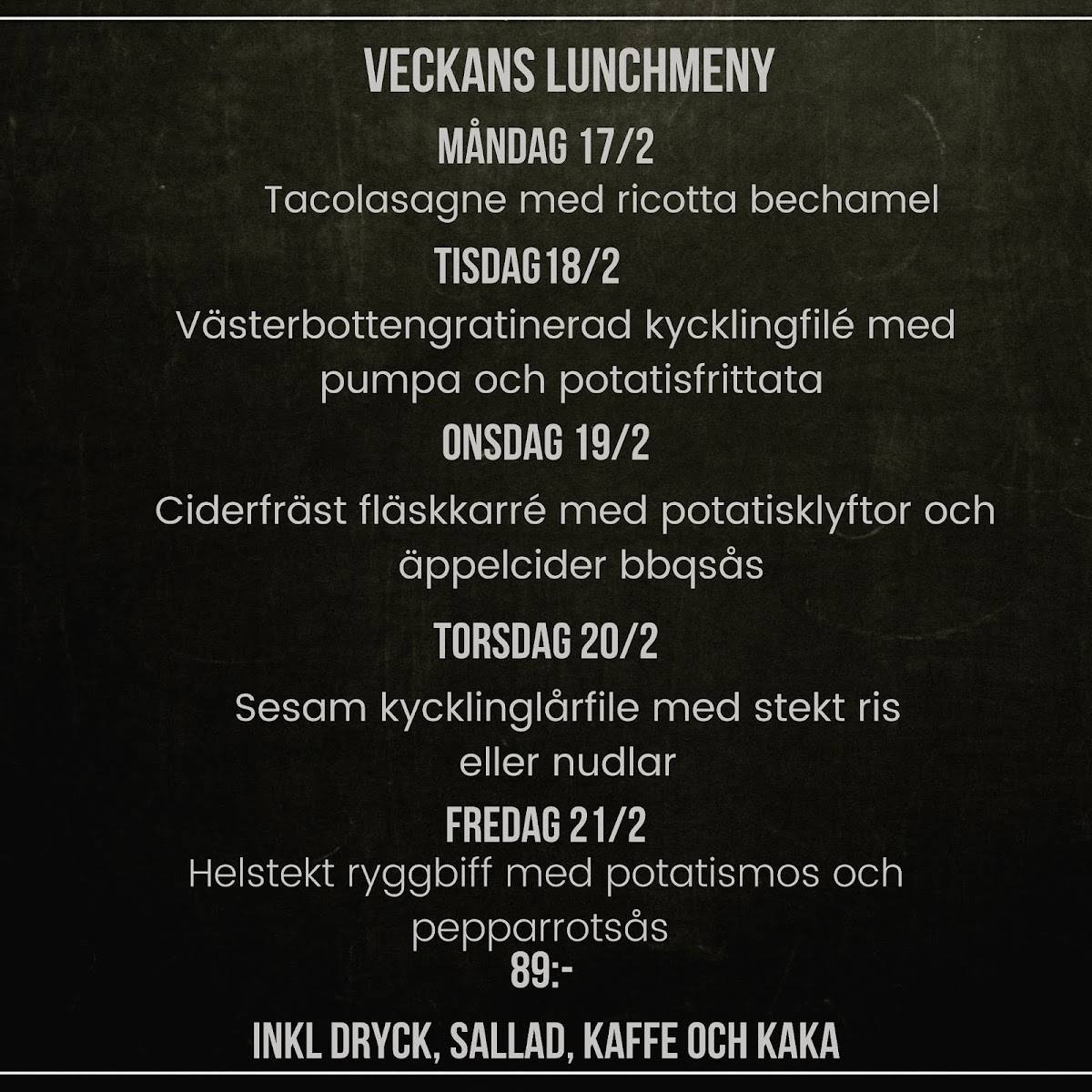 Menu at Björnlunda Resto restaurant, Björnlunda