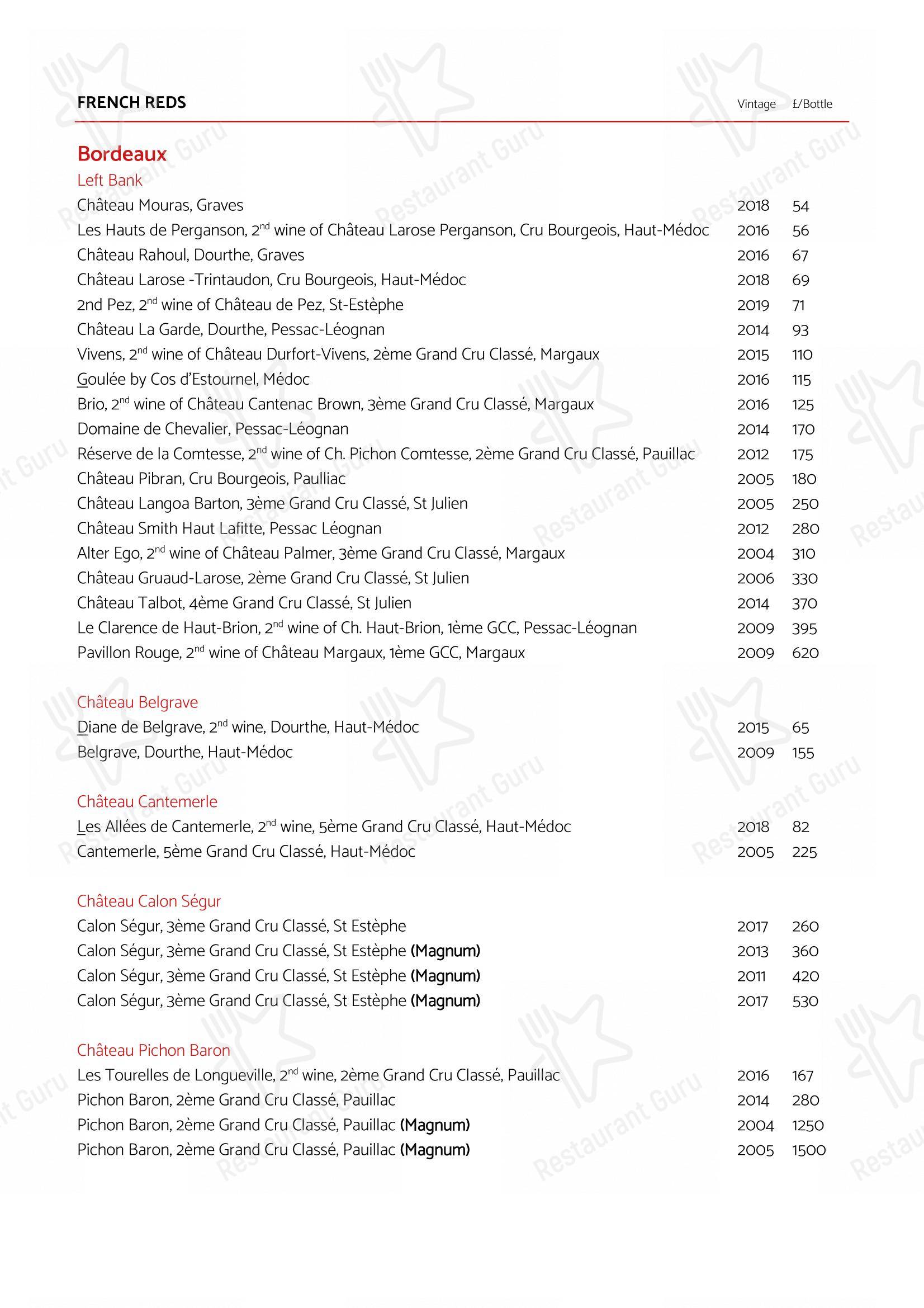 Menu at Bleeding Heart Bistro pub & bar, London, 7 Bleeding Heart Yard