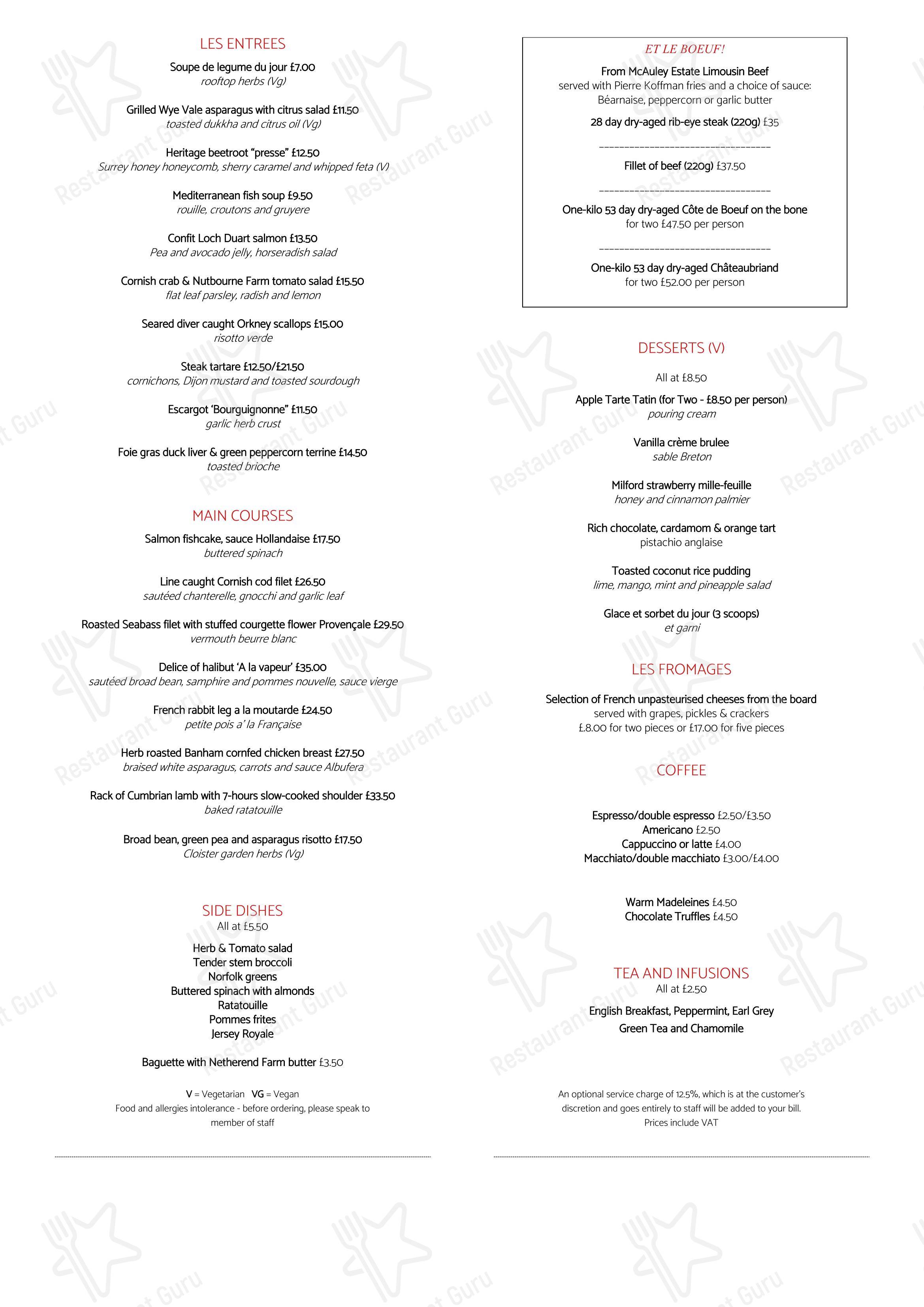 Menu at Bleeding Heart Bistro pub & bar, London, 7 Bleeding Heart Yard