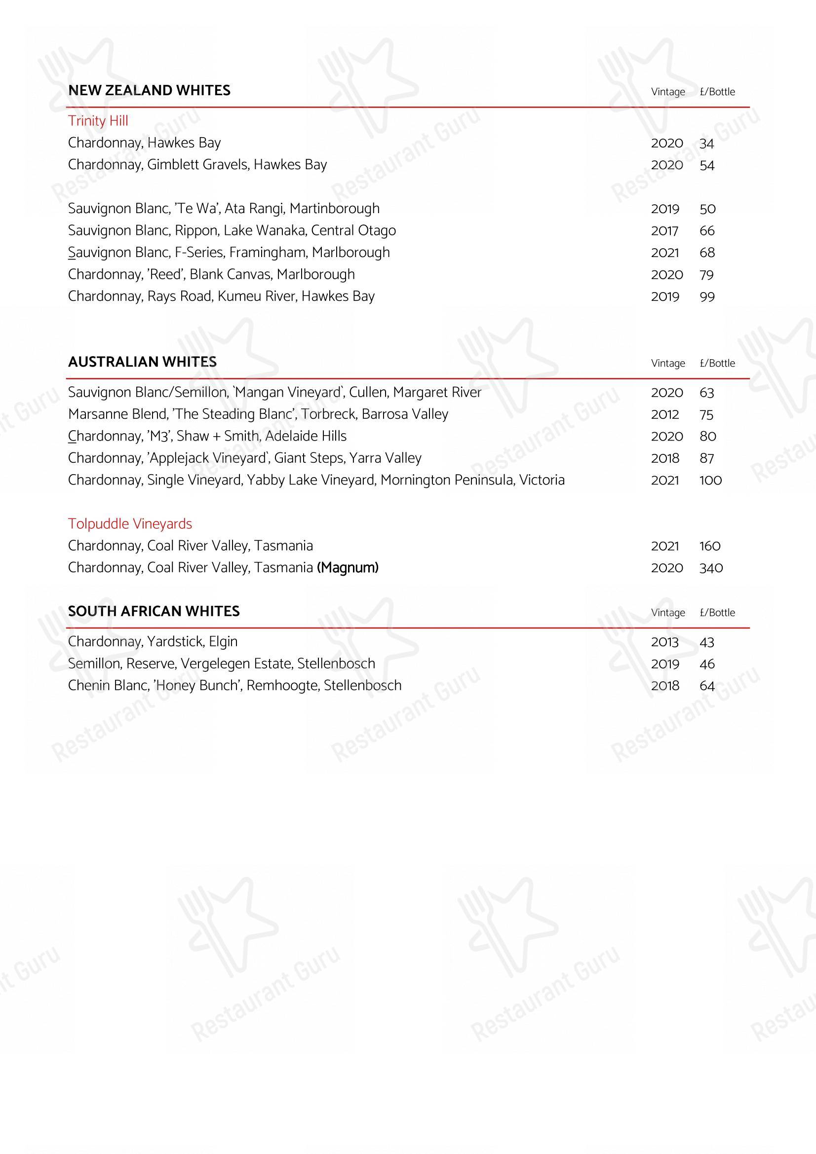 Menu at Bleeding Heart Bistro pub & bar, London, 7 Bleeding Heart Yard