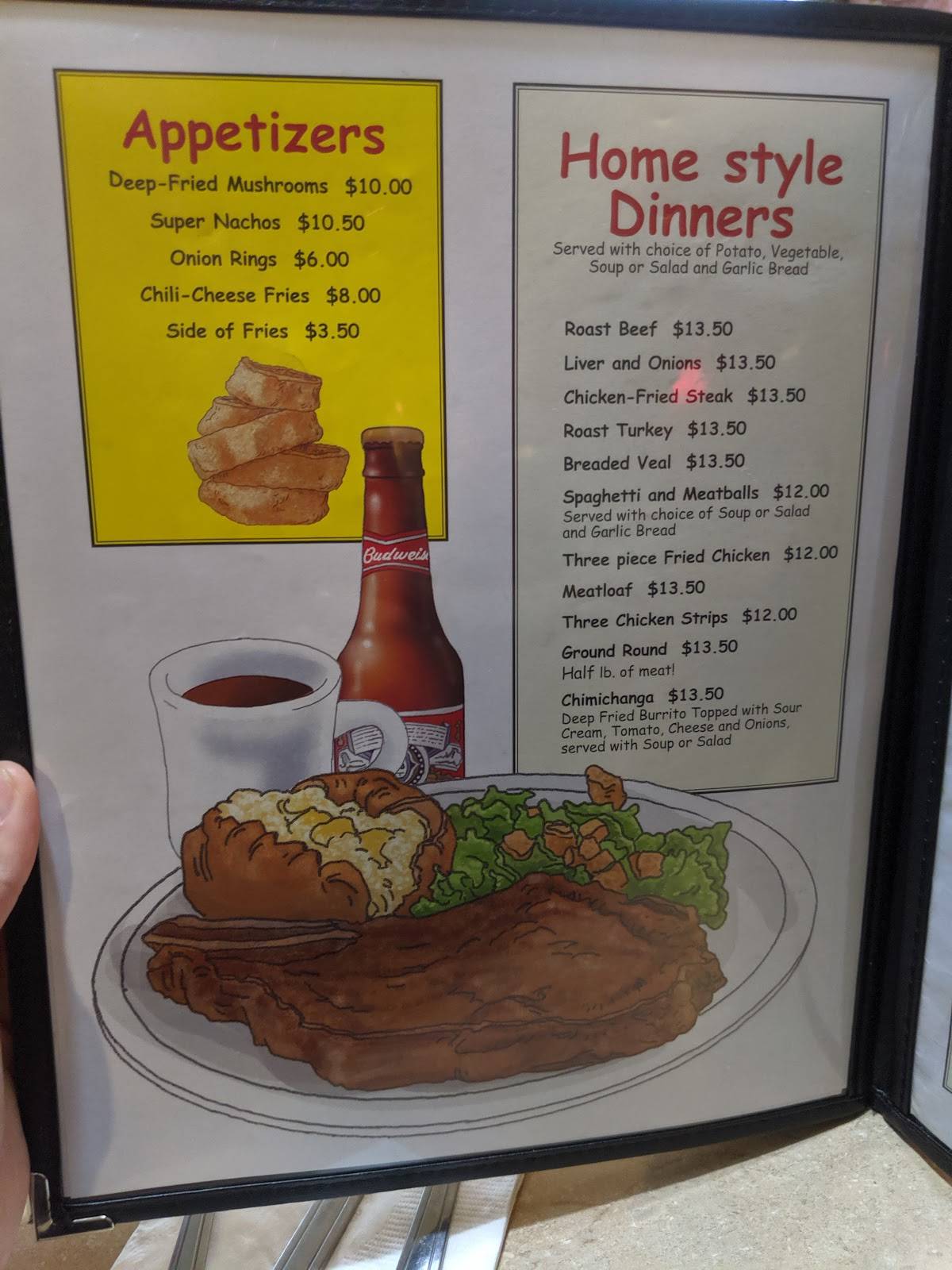 Menu at Blondie's Restaurant, Shelton