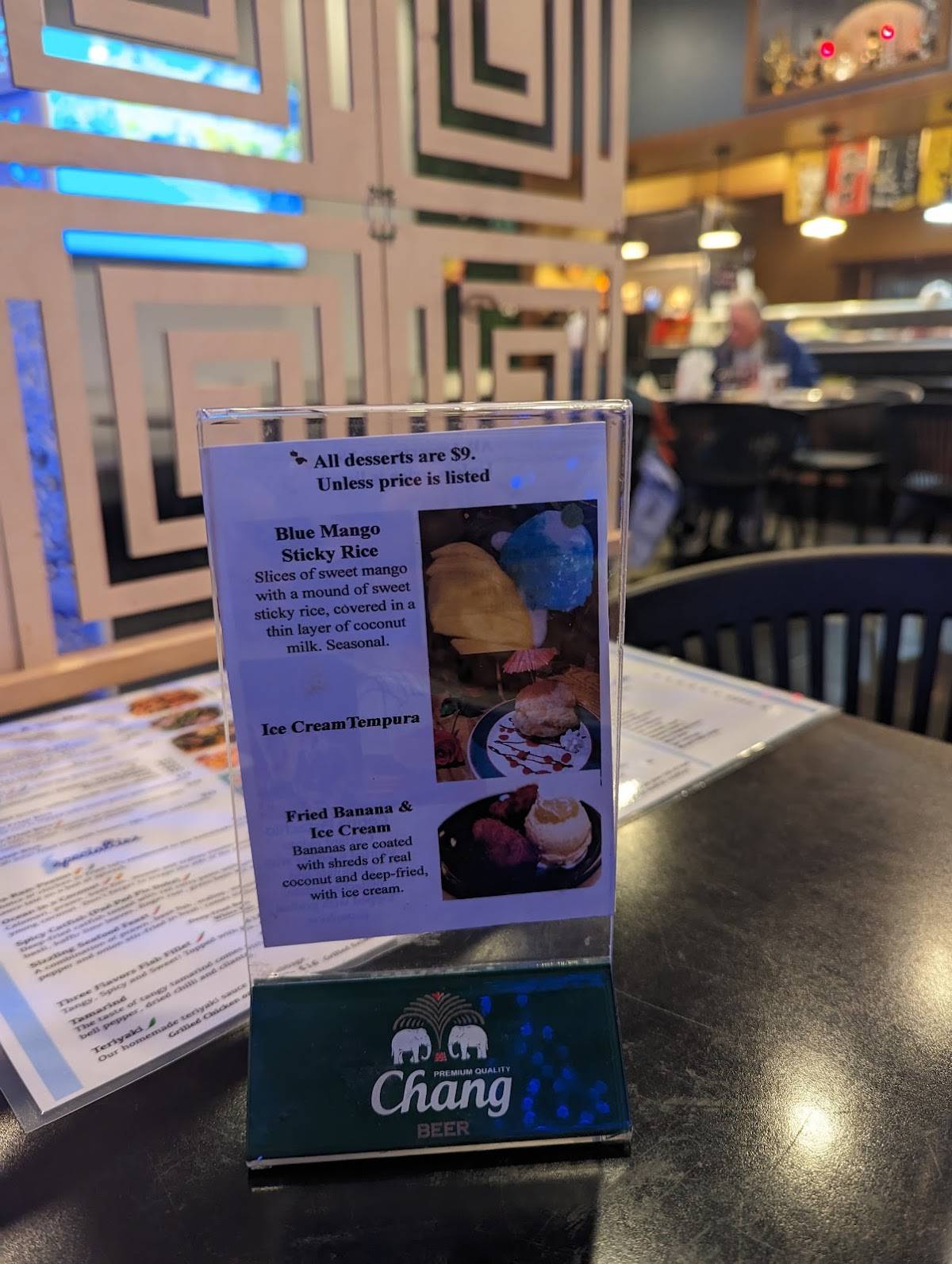 Menu at Blue Mango restaurant, San Jose, 635 Coleman Ave
