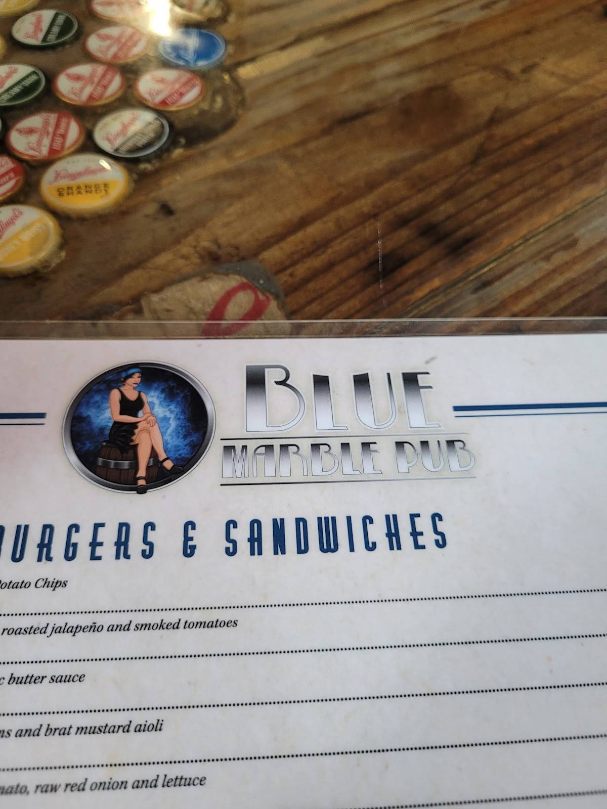 Menu at Blue Marble Pub, L.L.C, Chippewa Falls