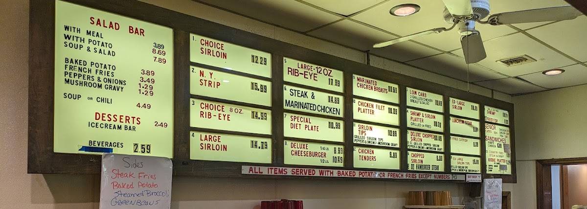 Menu at Circle J Family Steak House steakhouse, Blue Ridge
