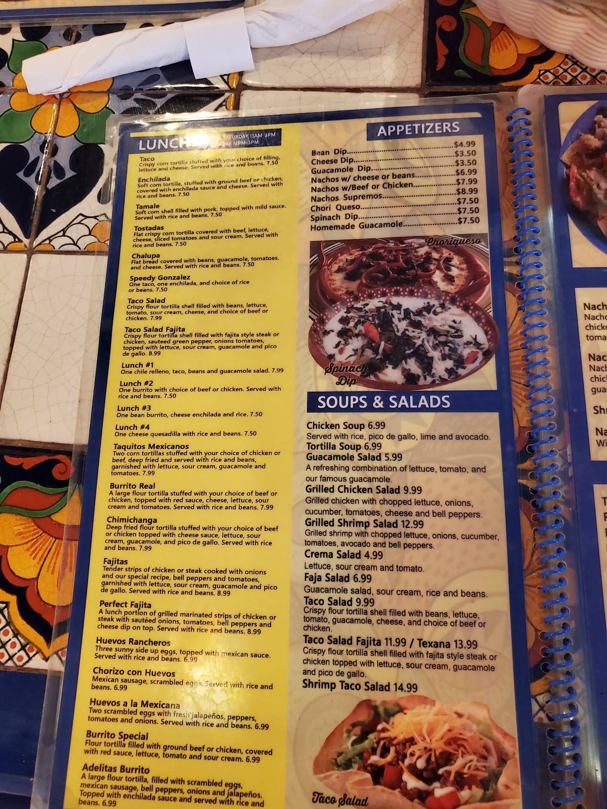Menu at Blue Tequila Mexican Restaurant, Grill & Cantina, North Port