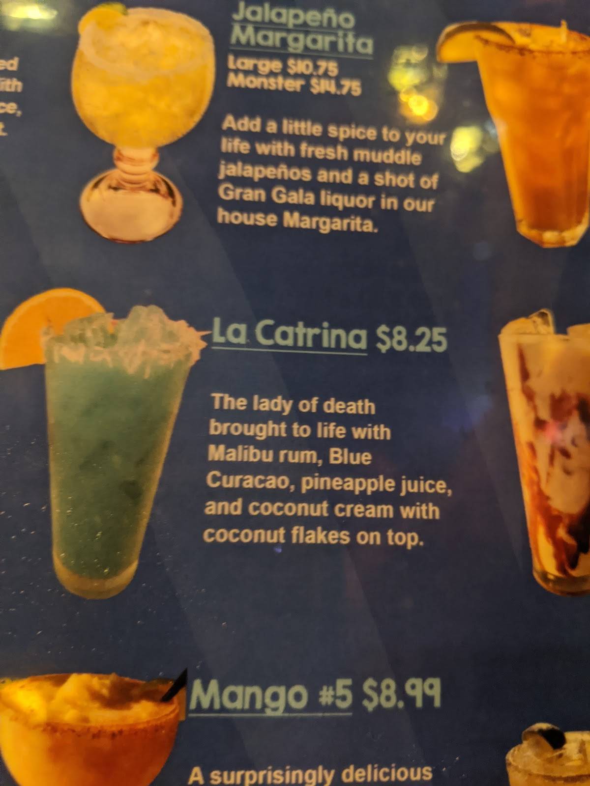 Menu at Blue Tequila Mexican Restaurant, Grill & Cantina, North Port
