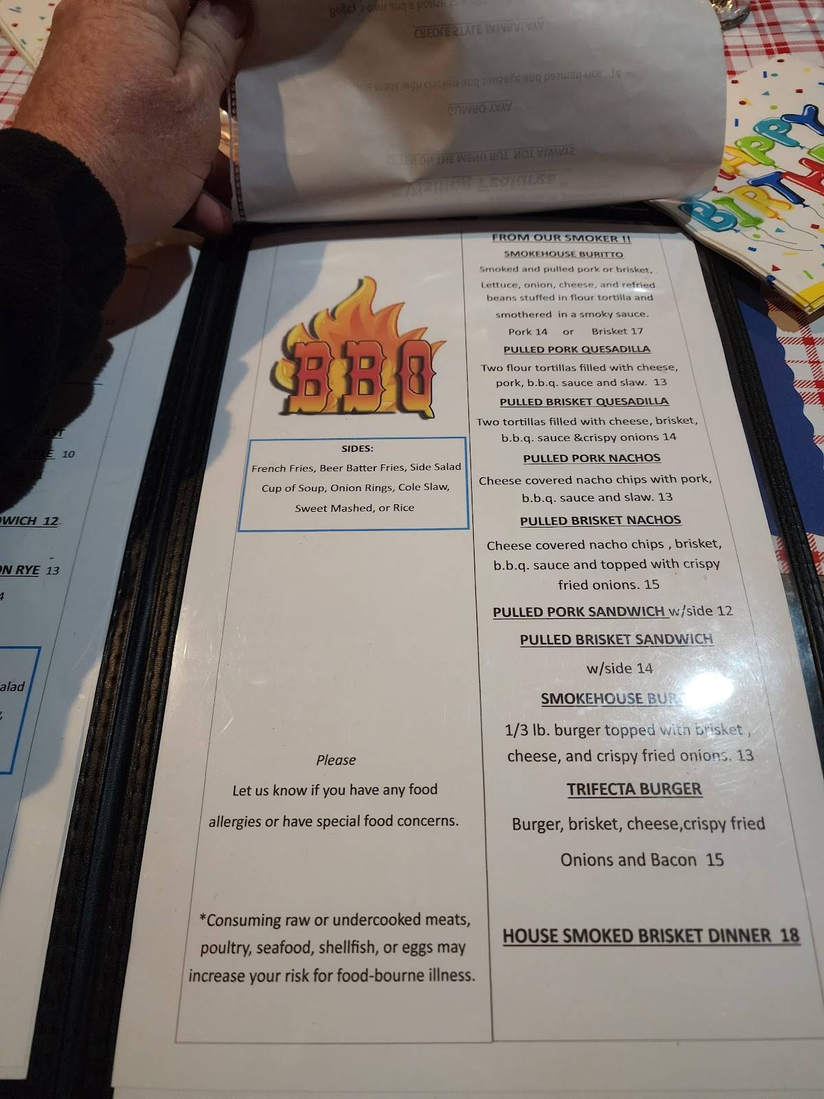 Menu at Bogey's Bar & Grill, Fort Gratiot Township
