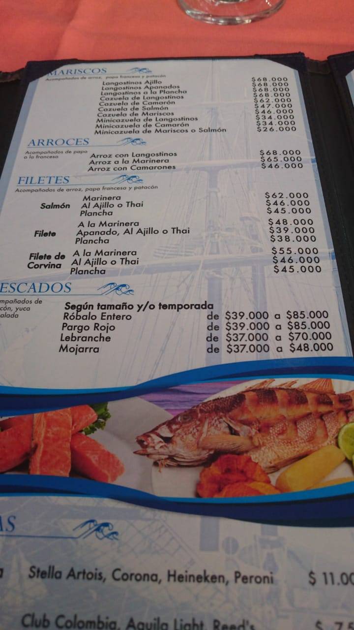 Carta del restaurante Brisa Marina, Bogotá, Cl. 44 #59
