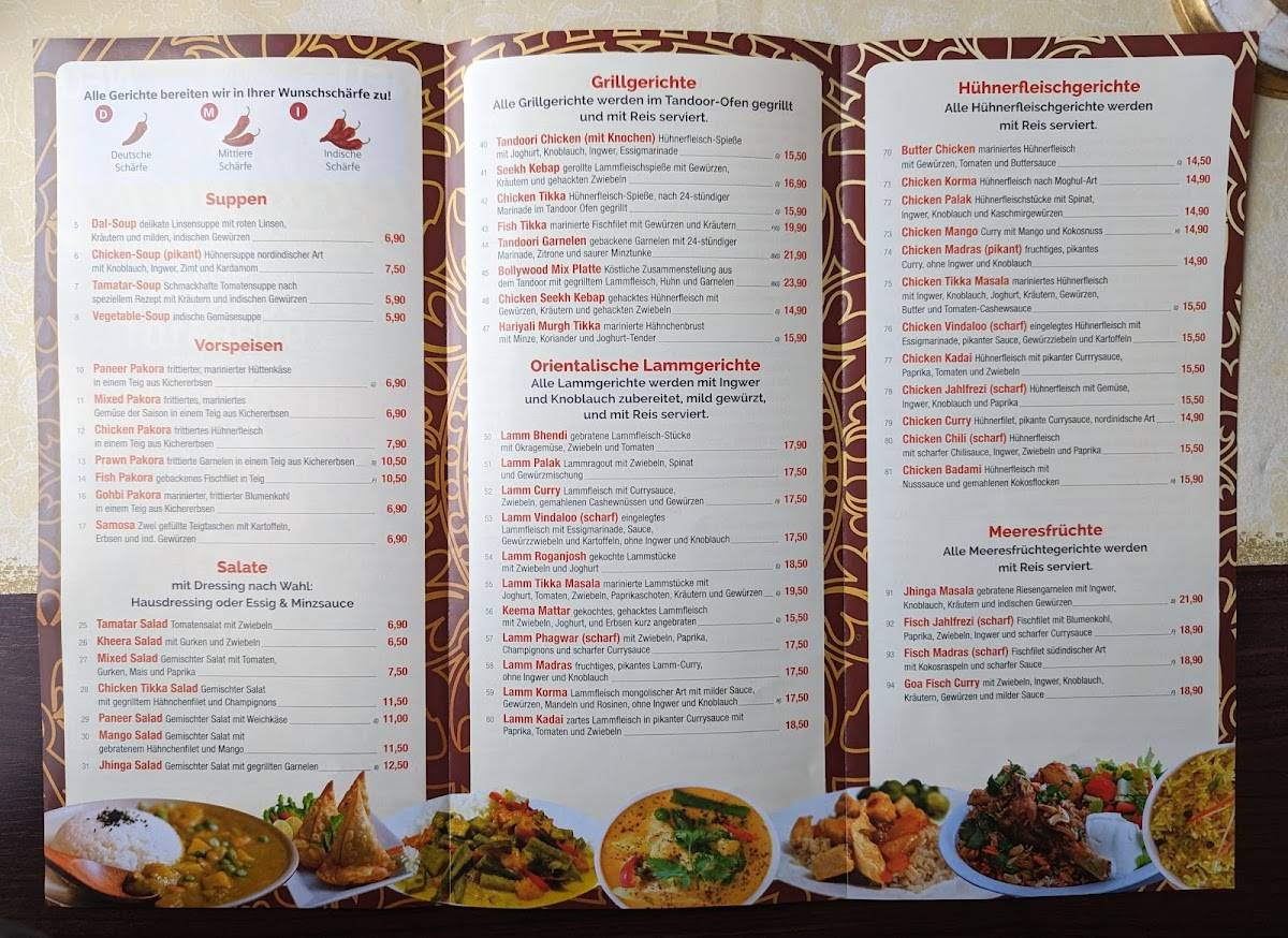 Speisekarte von Bollywood Indian Restaurant, Bonn