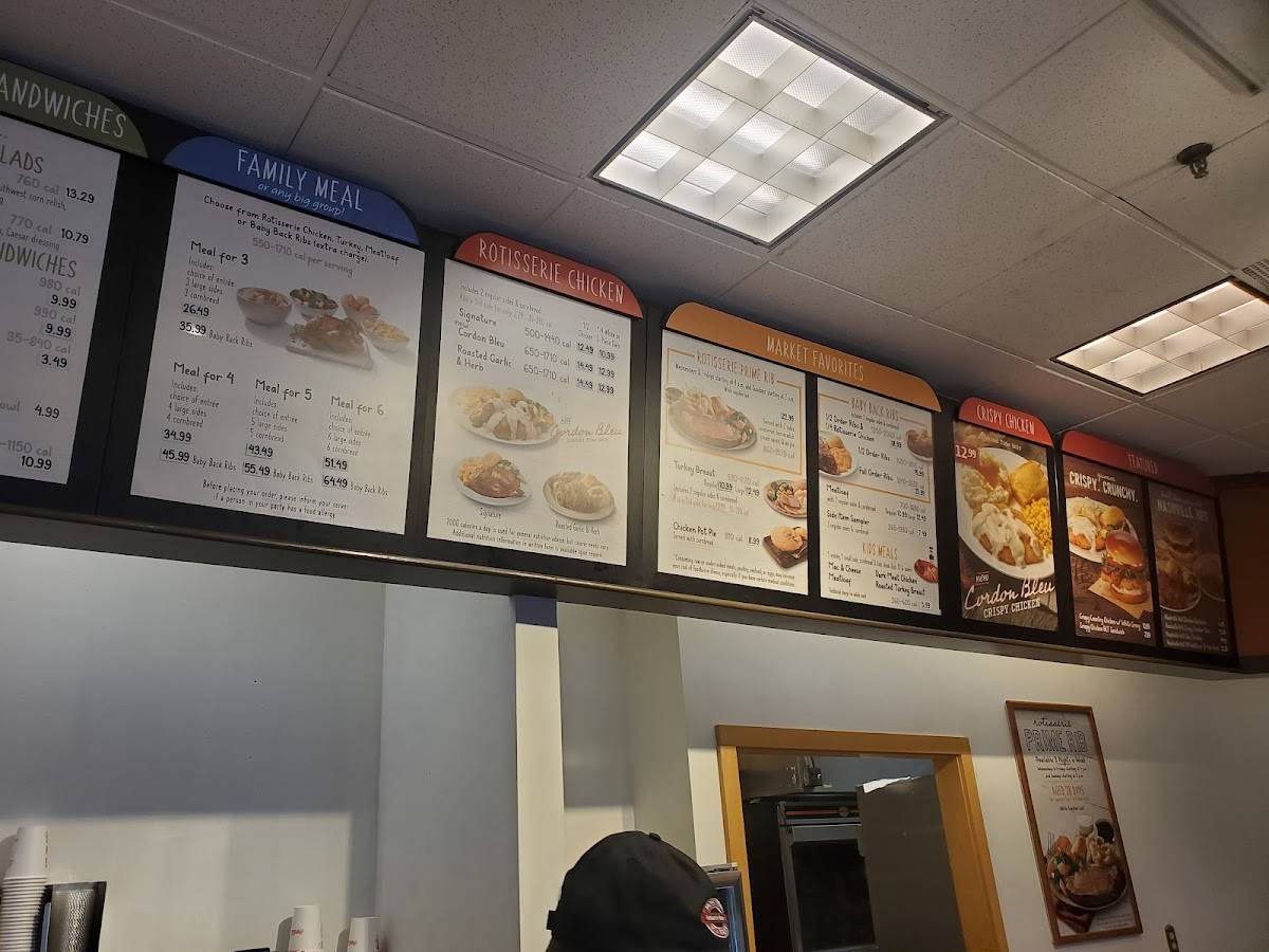 Menu at Boston Market restaurant, Fitchburg, 152 Whalon St