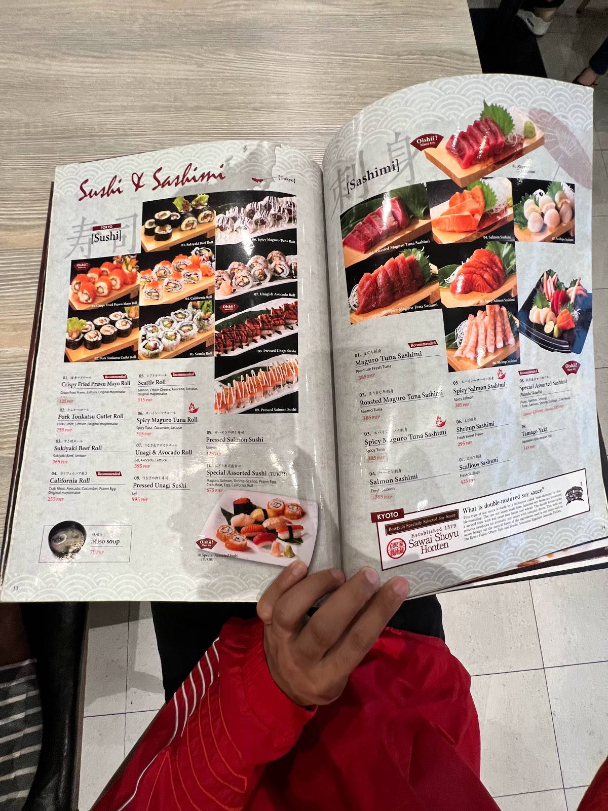 Menu at Botejyu SM City Baguio restaurant, Baguio