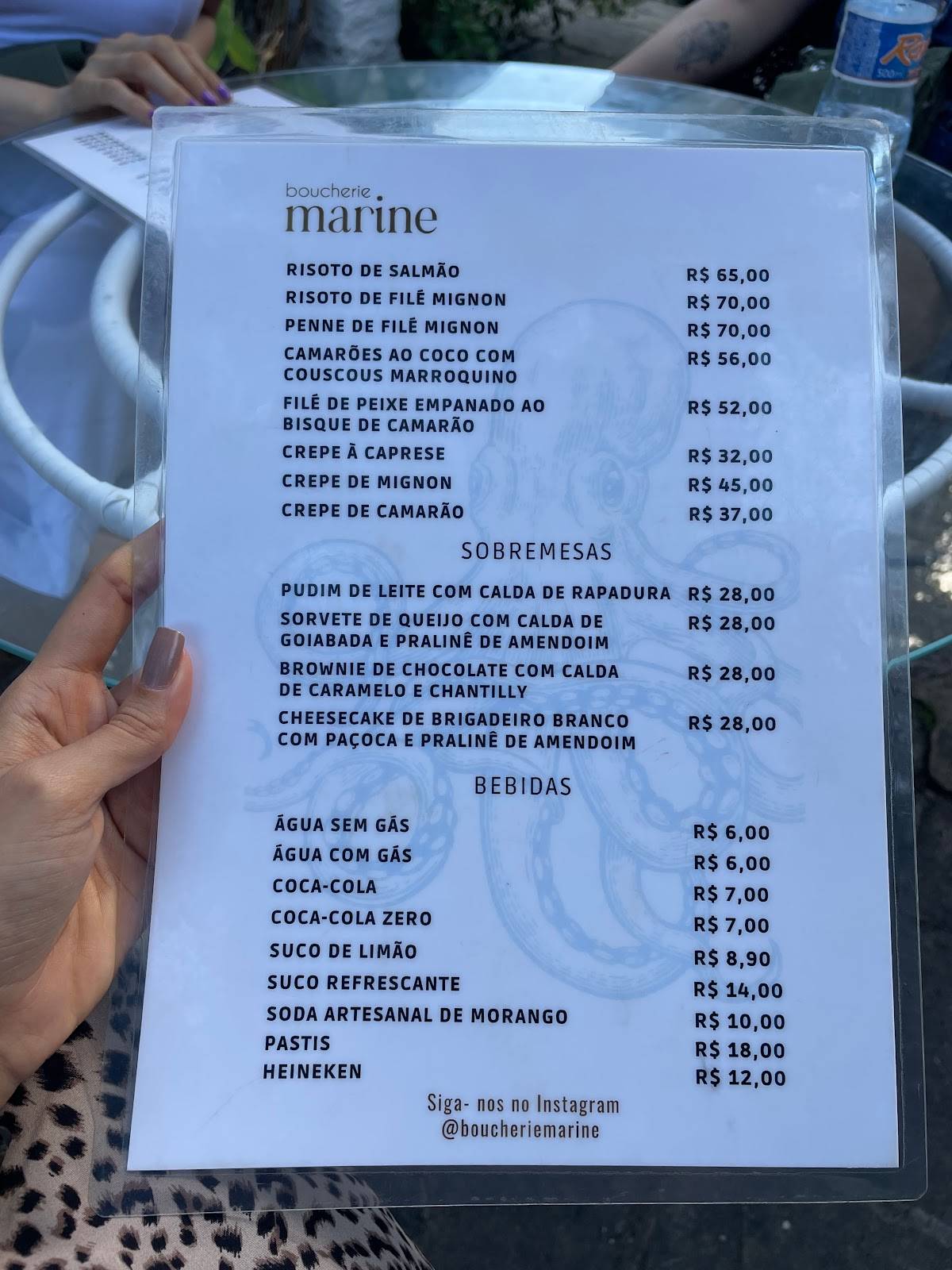 Menu em Boucherie Marine restaurante, Olinda
