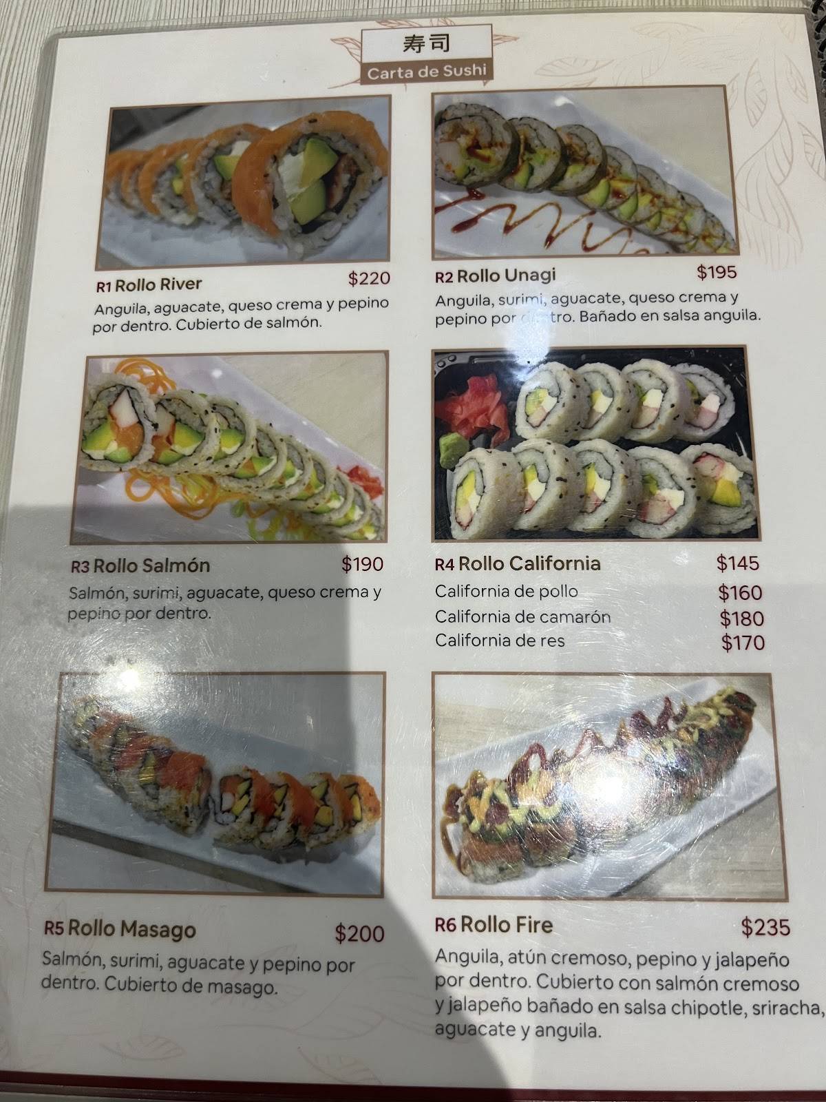 Menu at Bowl Restaurant, Mexicali