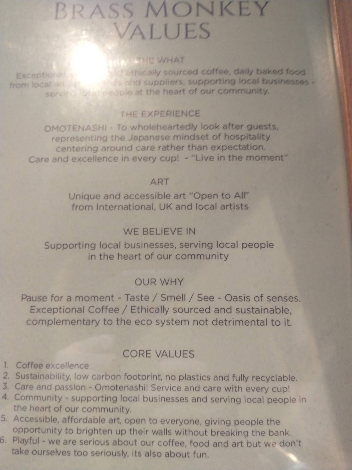 Menu at Brass Monkey restaurant, Radlett