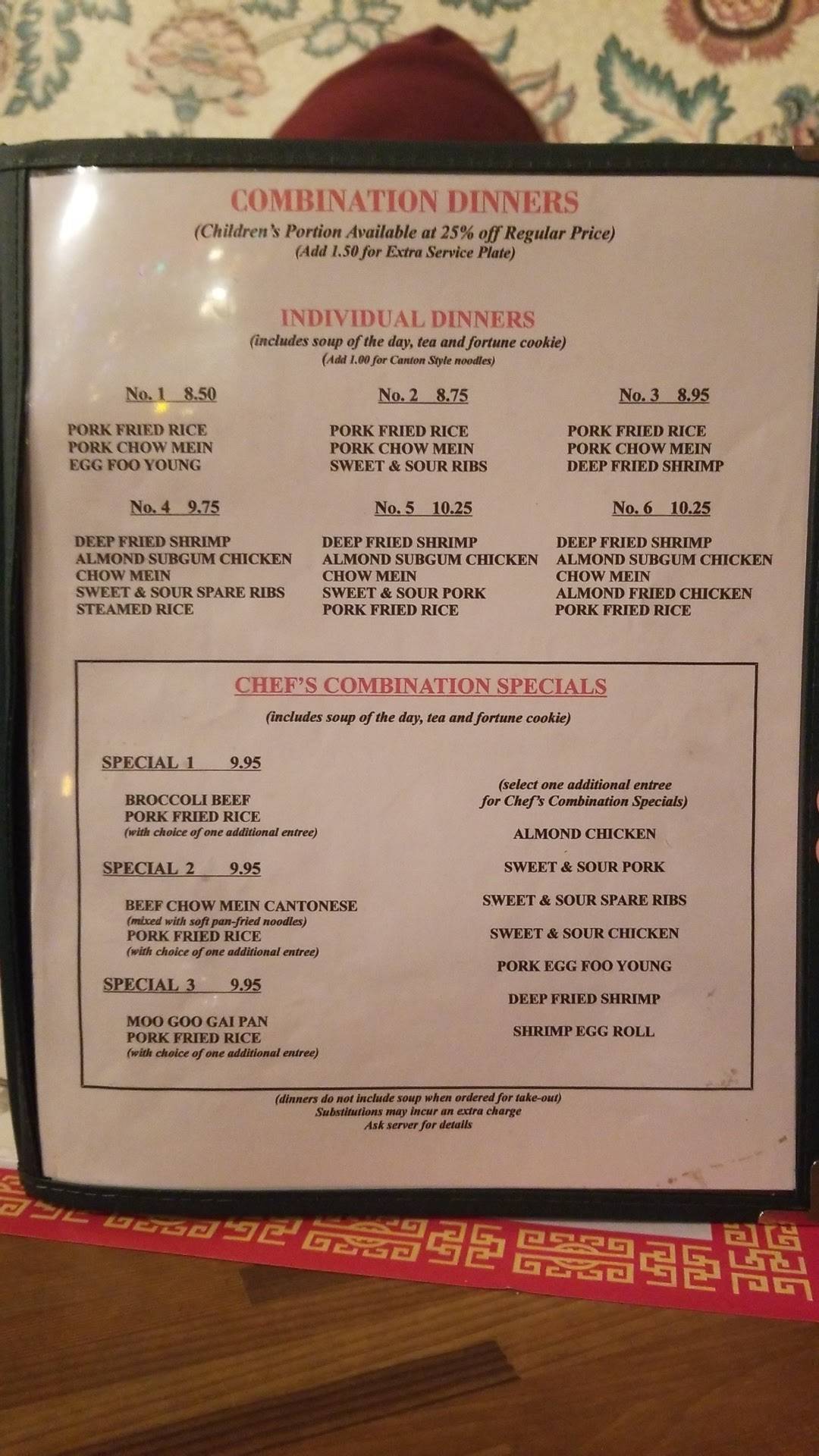 Menu at Golden Star Chinese & American Restaurant, Bremerton