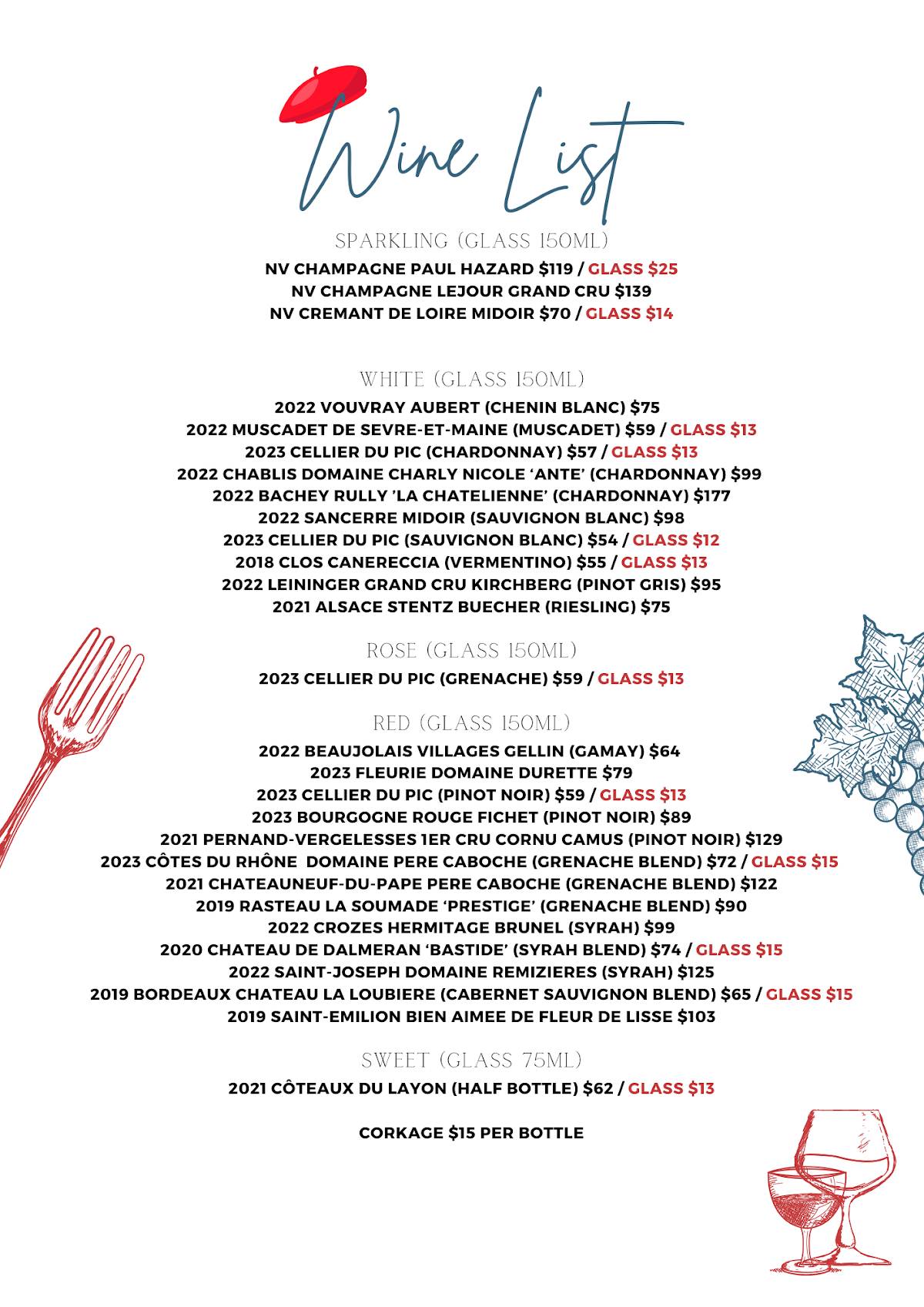 Menu at Little Provence Restaurant, Brendale