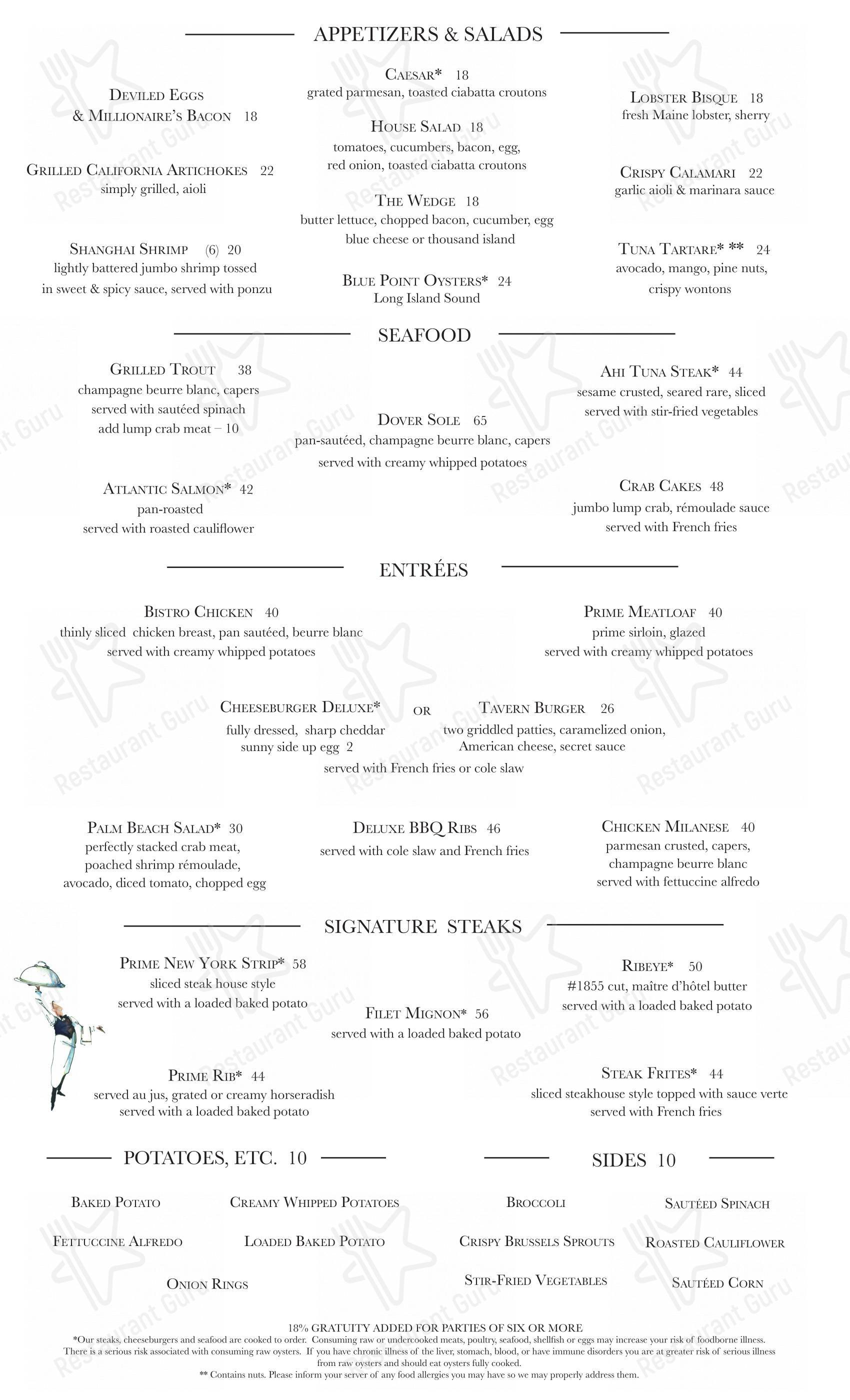 Menu at BrickTop's restaurant, Naples, Tamiami Trl N