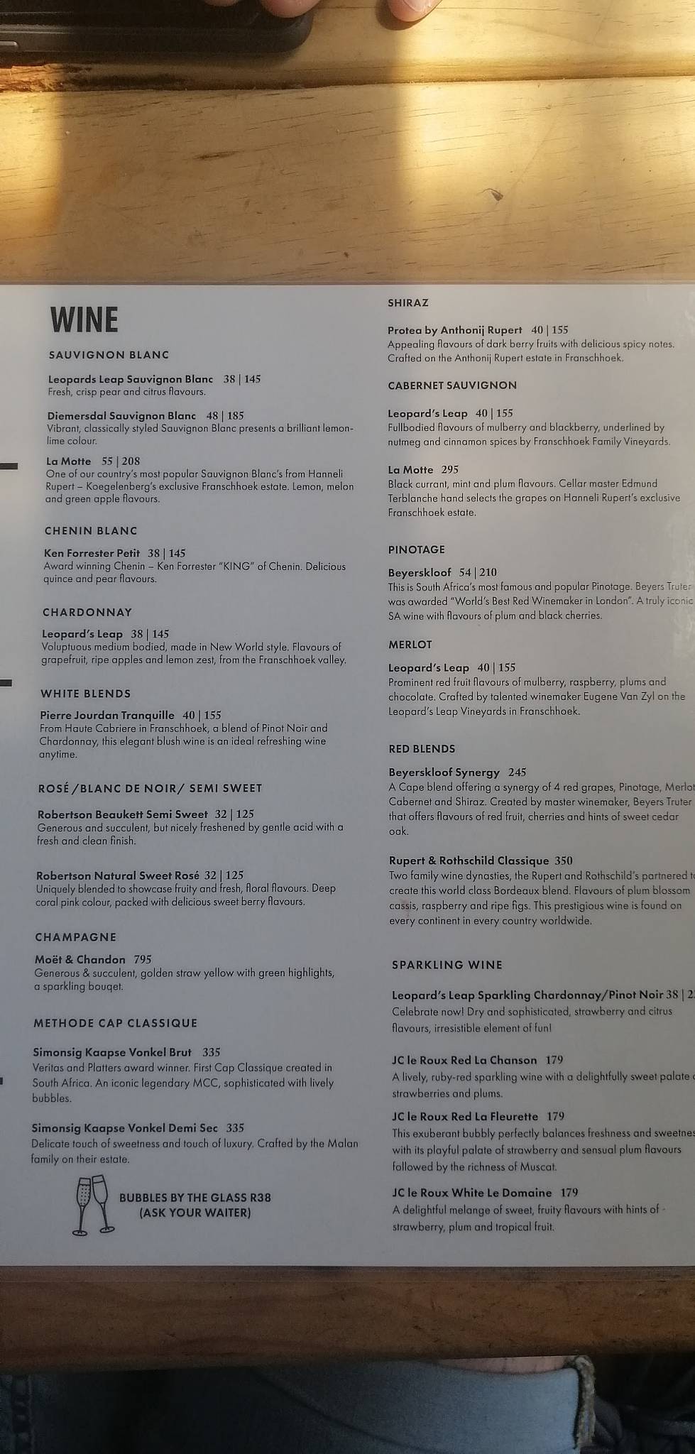 Carta del restaurante Bridge Street Brewery, Puerto Elizabeth, 1 Bridge St