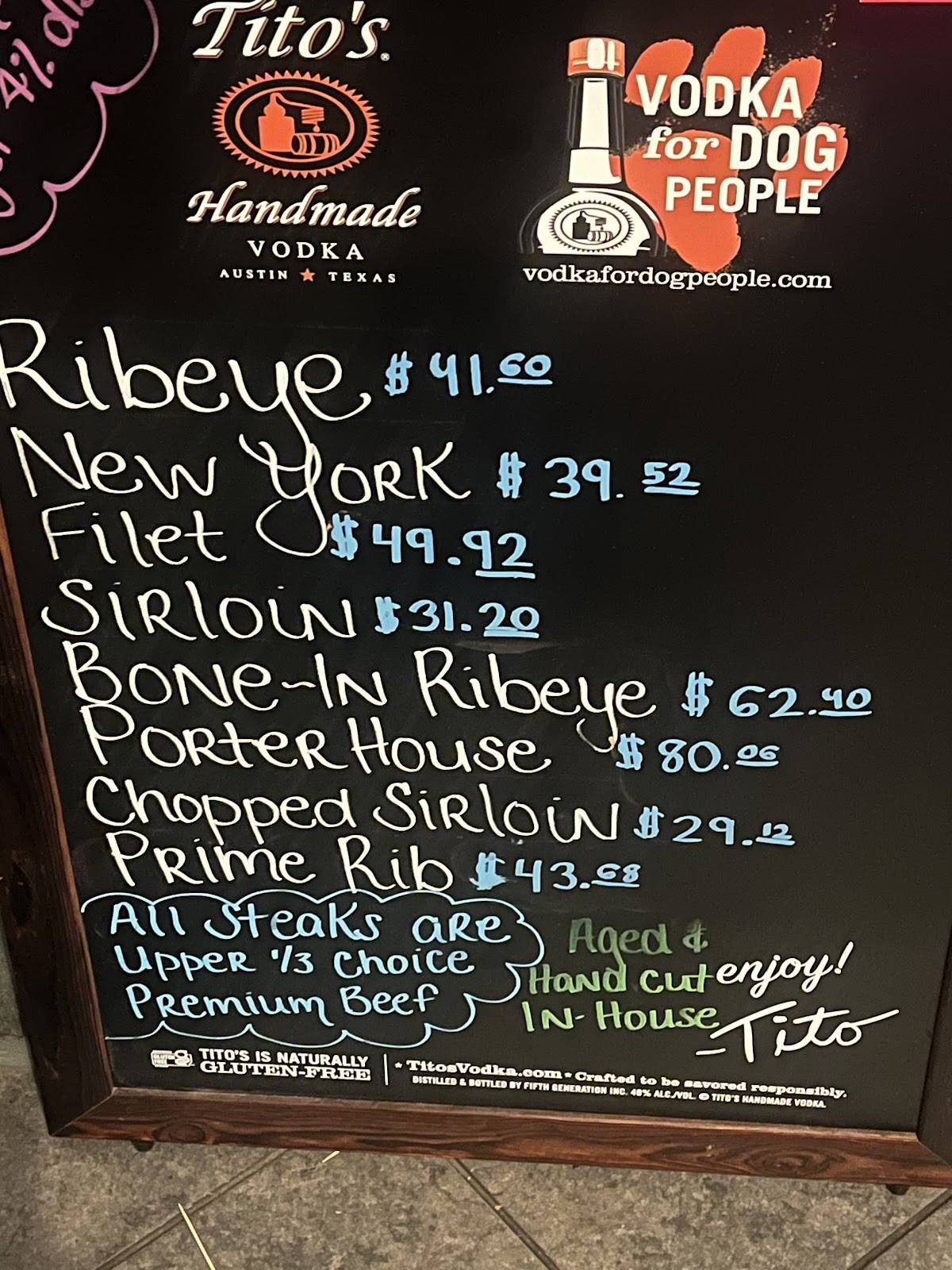 Menu at Steel Grill Restaurant, Bridgeport