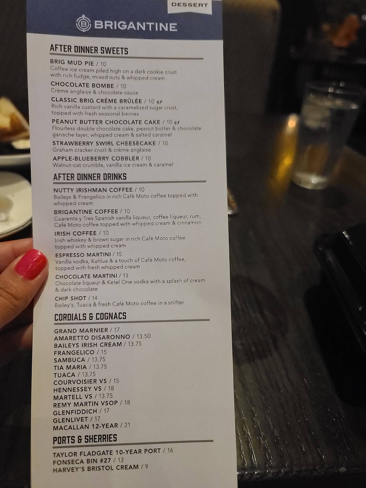 Menu at Brigantine Seafood & Oyster Bar, La Mesa, Fuerte Dr