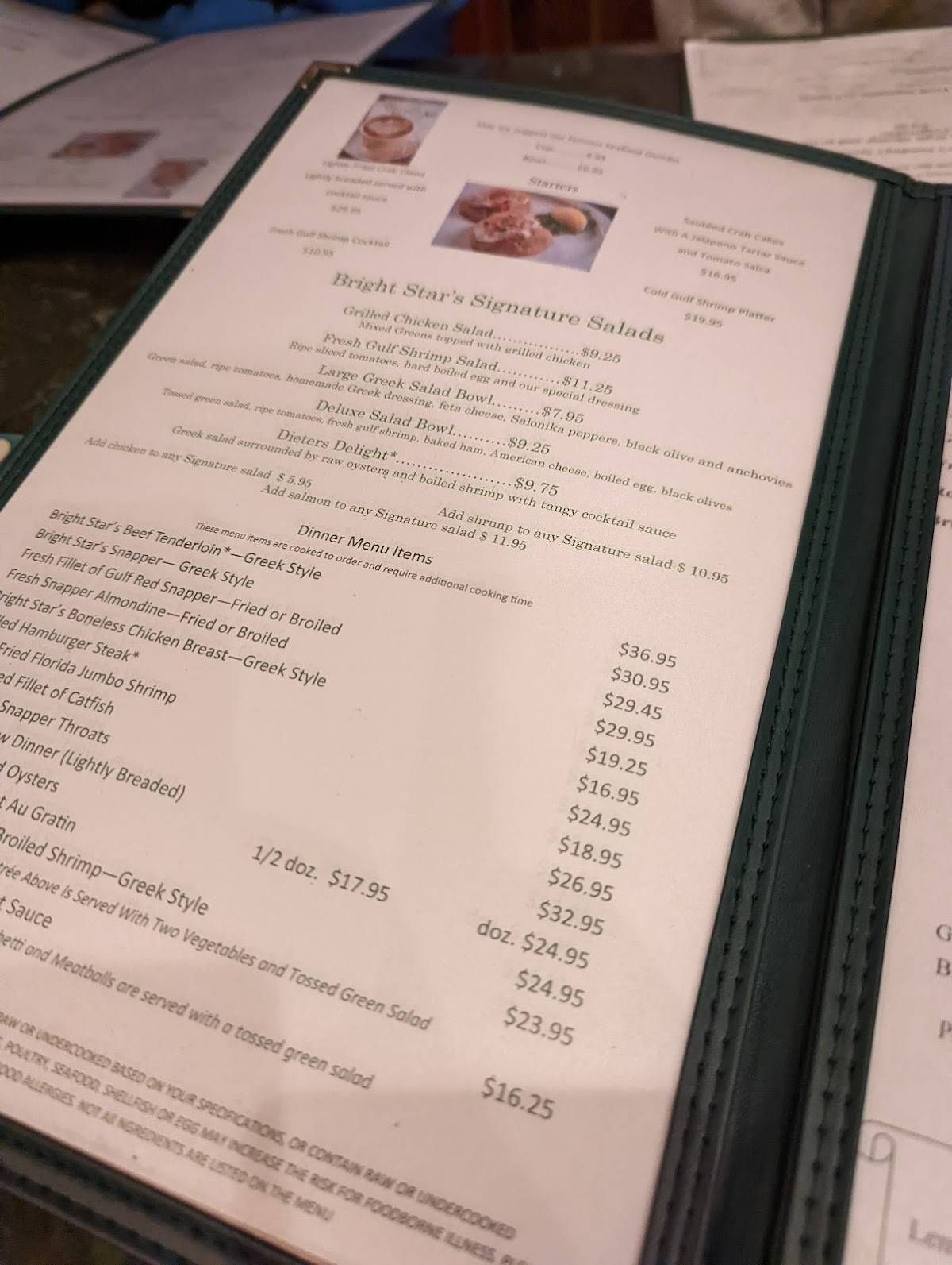 Menu at Bright Star Restaurant, Bessemer