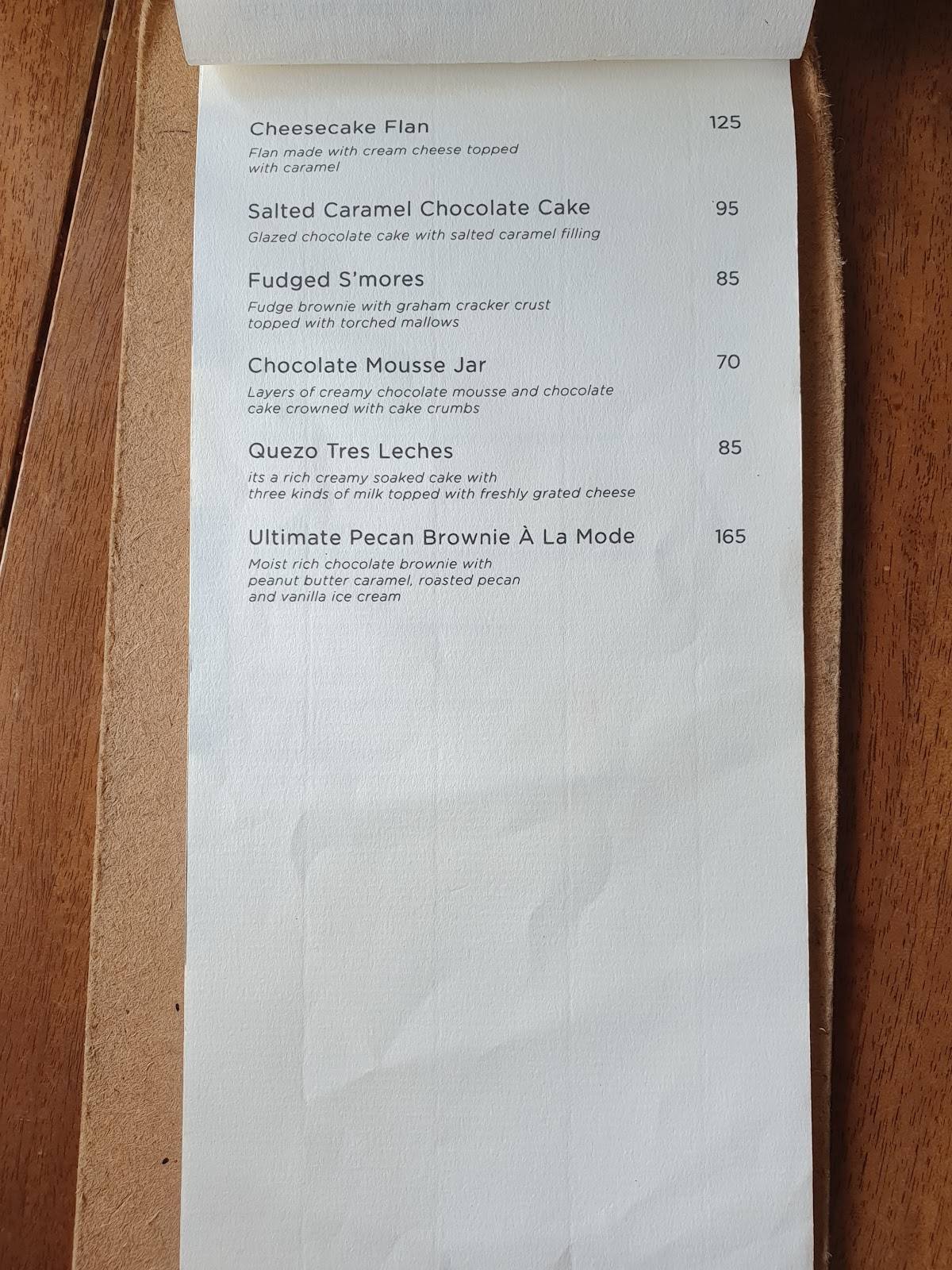 Menu at Brique Modern Kitchen cafe, Cebu City, ayala center cebu