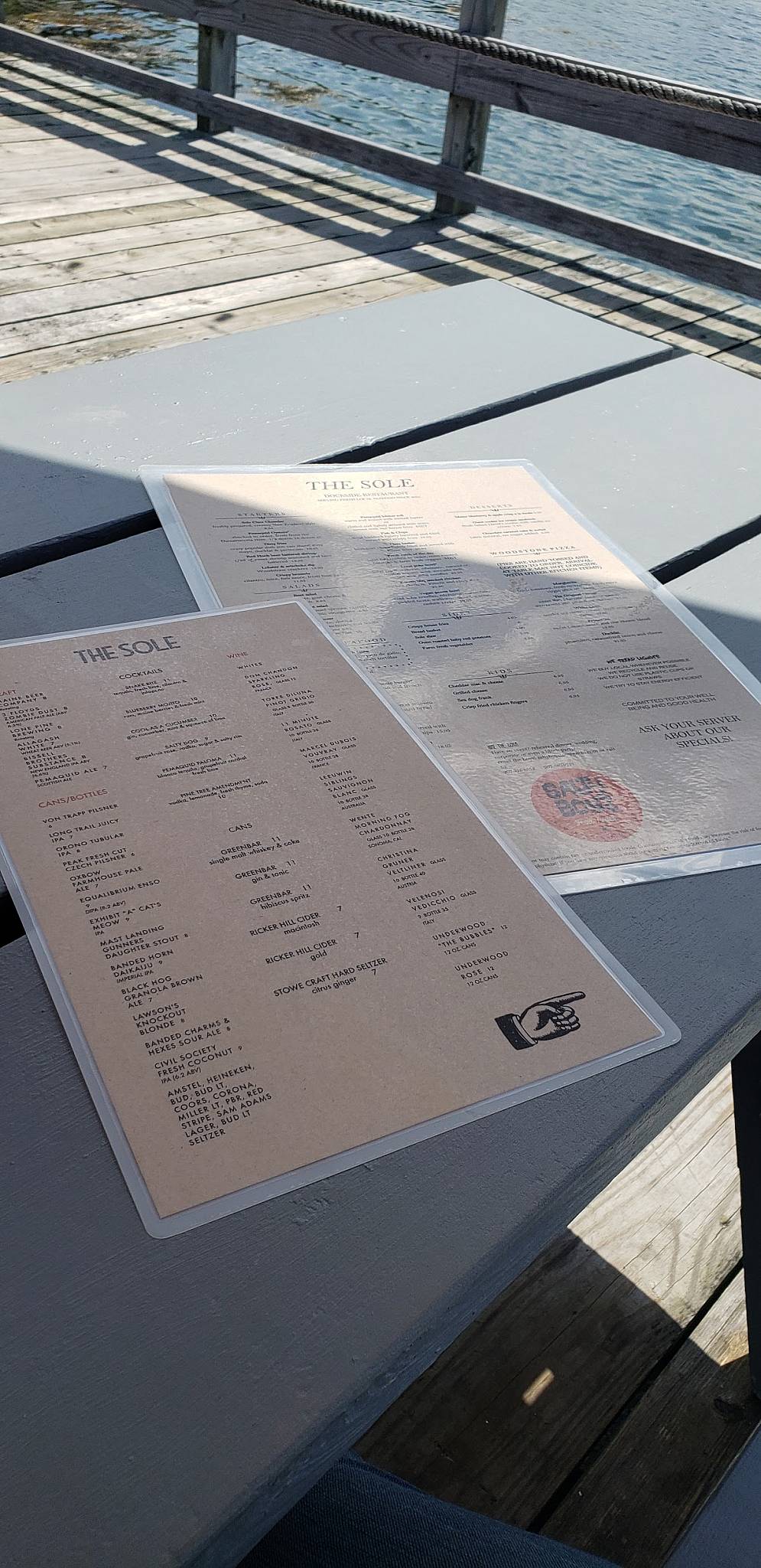 Menu at The Contented Sole pub & bar, Bristol