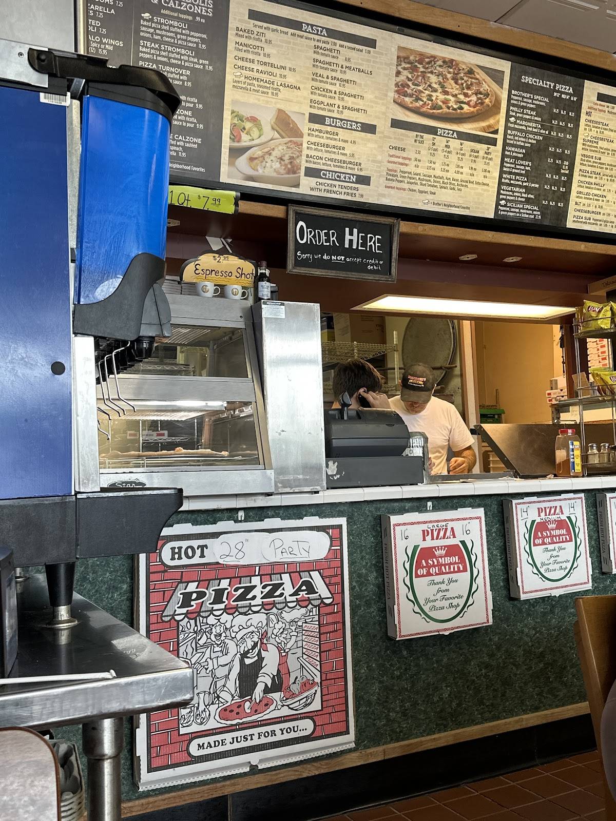 Menu at Brothers Pizza pizzeria, Fredericksburg
