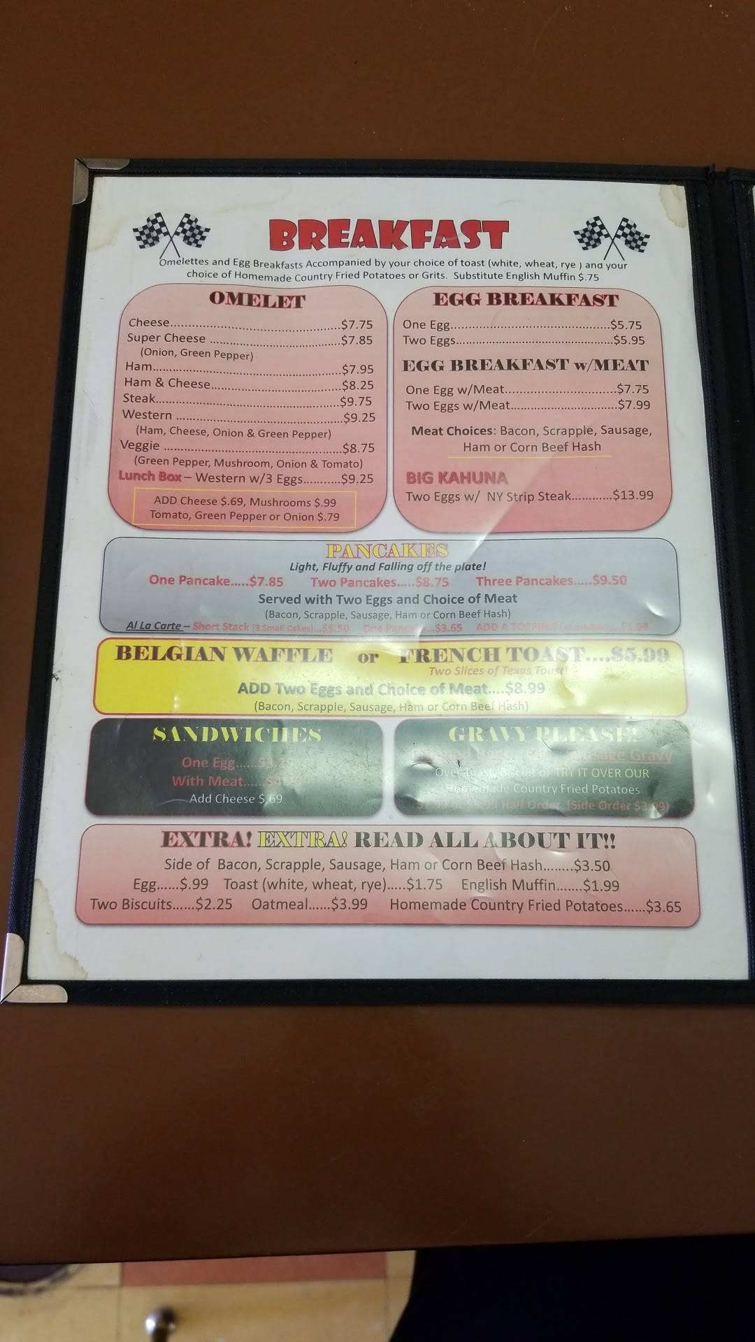 Menu at Lunch Box Diner restaurant, Bryans Road