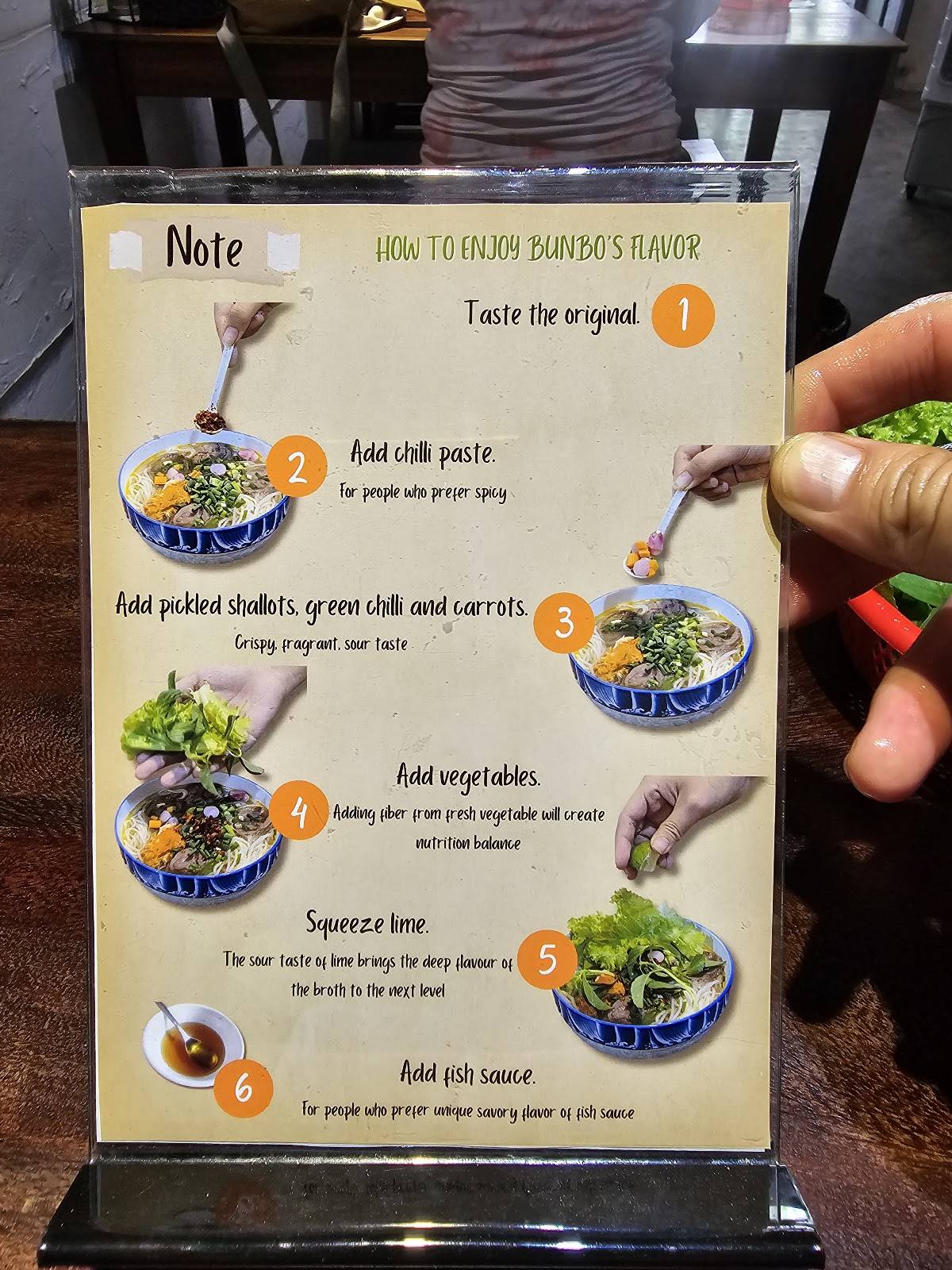 Menu at Bún Bò Bà Rơi restaurant, Da Nang, 5 Phan Thành Tài