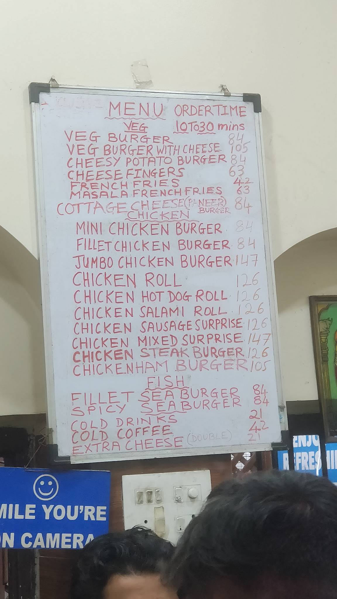 Menu at Burger - Camp Branch, Pune