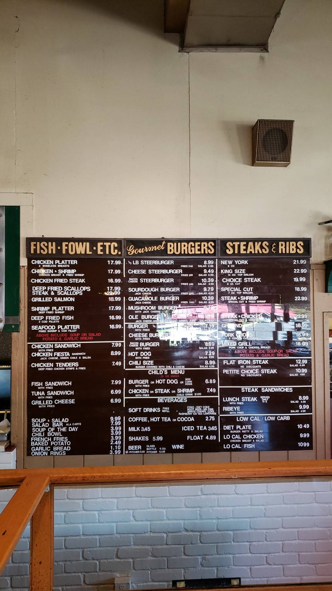 Menu at Burger Pit restaurant, San Jose
