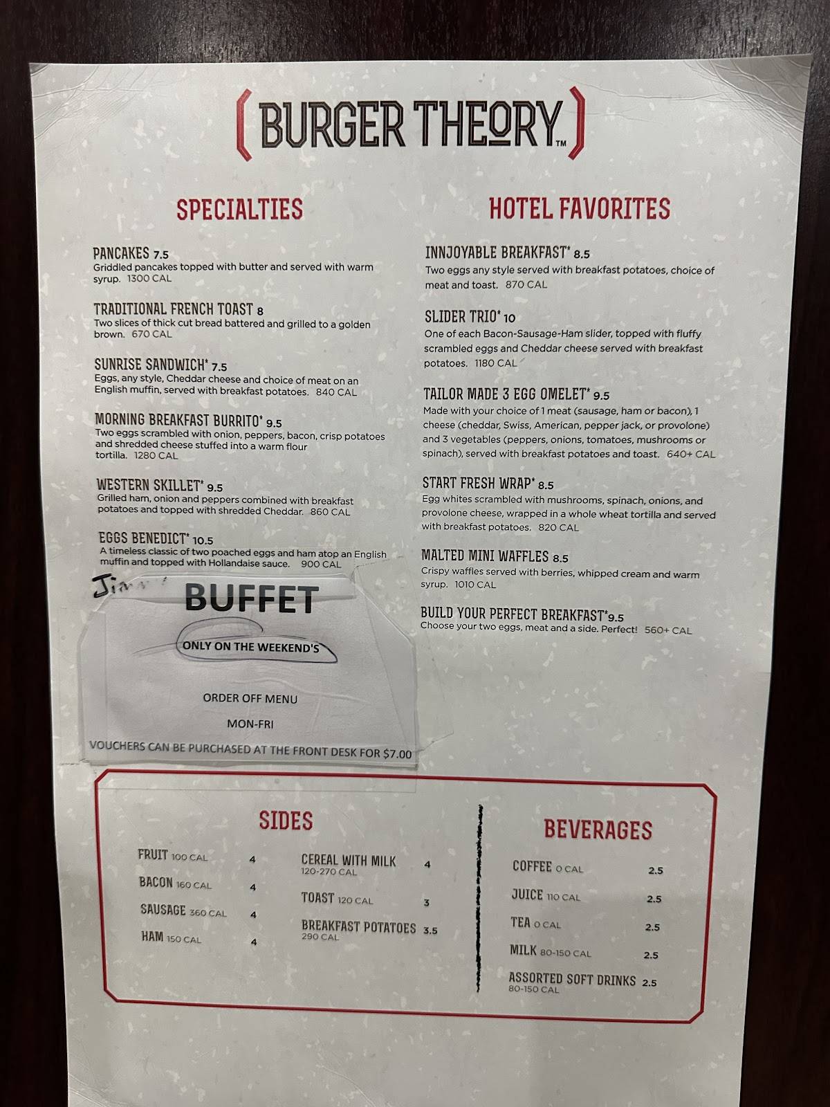 Menu at Burger Theory restaurant, Salina
