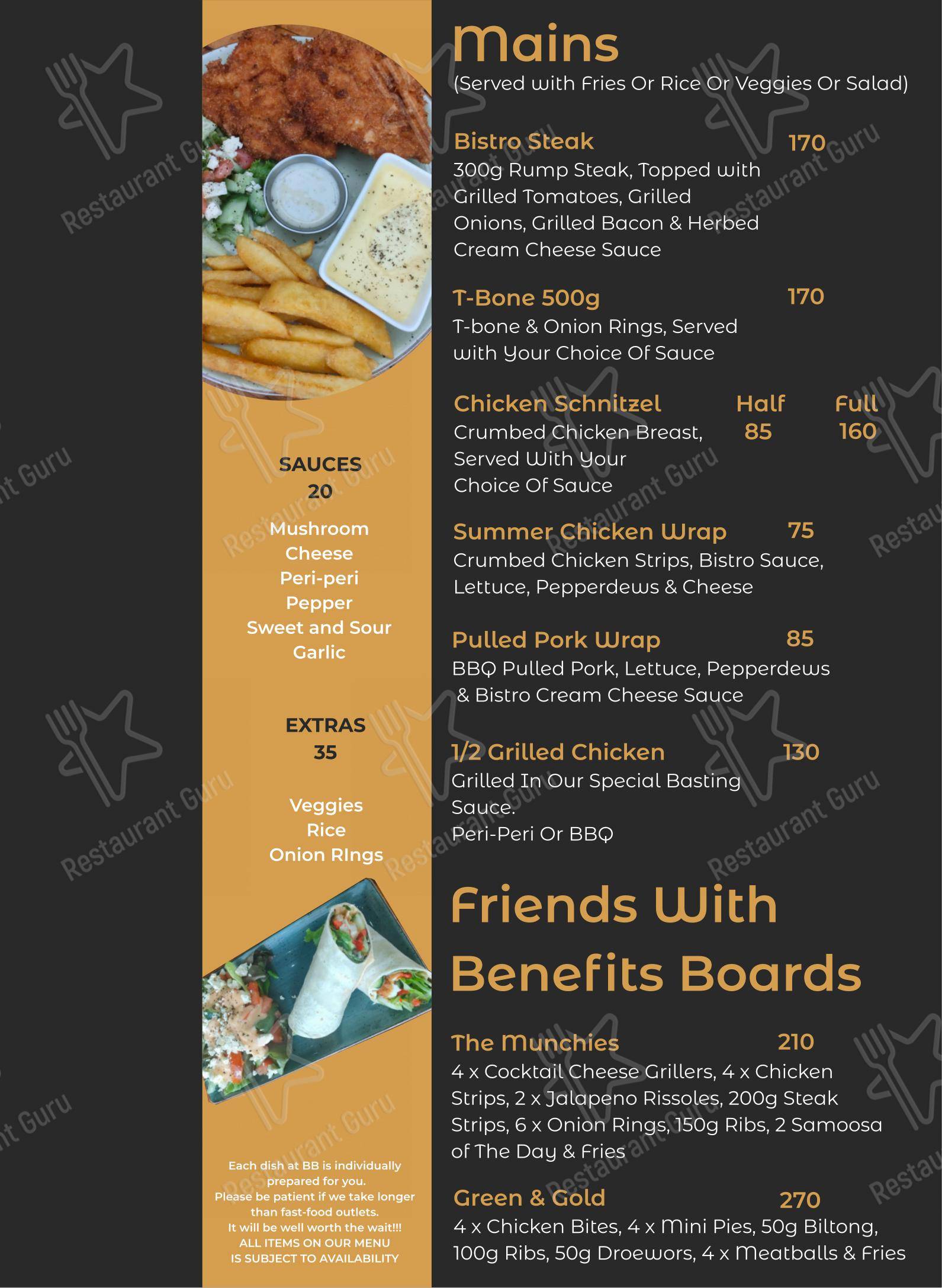 Menu at Butter Bistro pub & bar, Mokopane