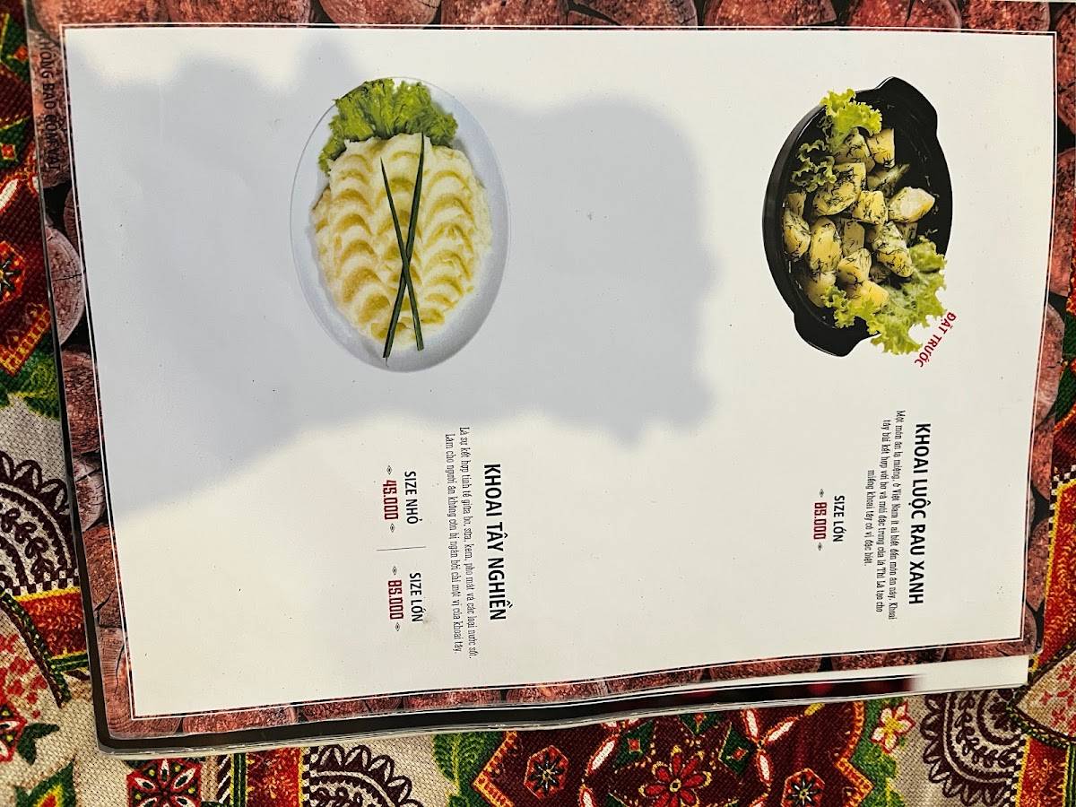 Menu at CCCP Café & Restaurant, Hanoi