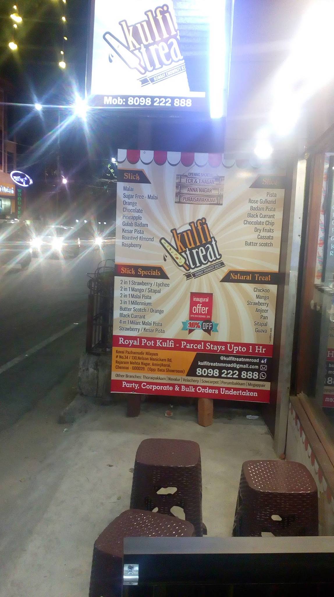 Menu at CHENNAI KULFI, Chennai, 117