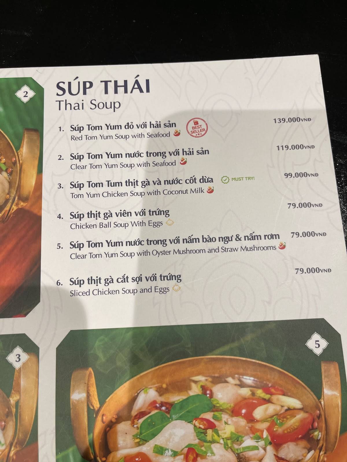 Menu at CHIANG RAI - Nhà Hàng Thái restaurant, Ho Chi Minh City
