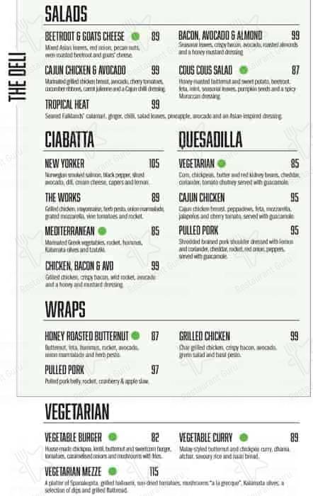 Menu at Circus Circus Gateway restaurant, Durban North, Shop G020