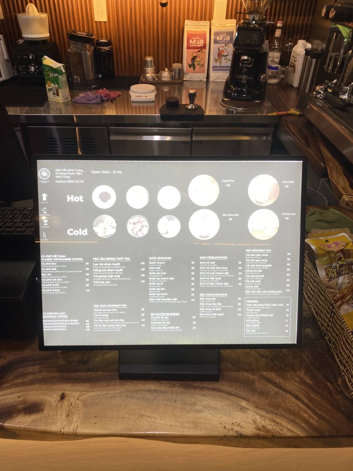 Menu at Cà Phê Huyền Thoại Núi, Ninh Hòa
