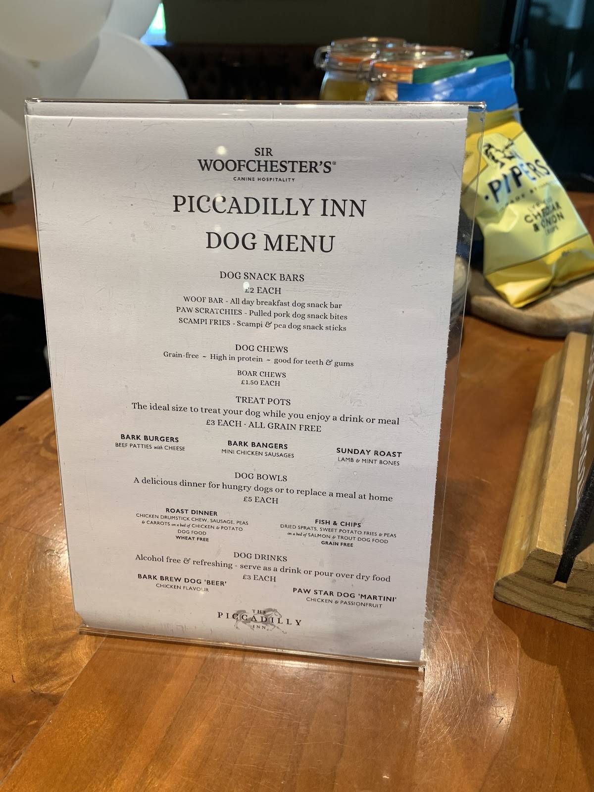 Menu at Piccadilly Inn pub & bar, Caerwys
