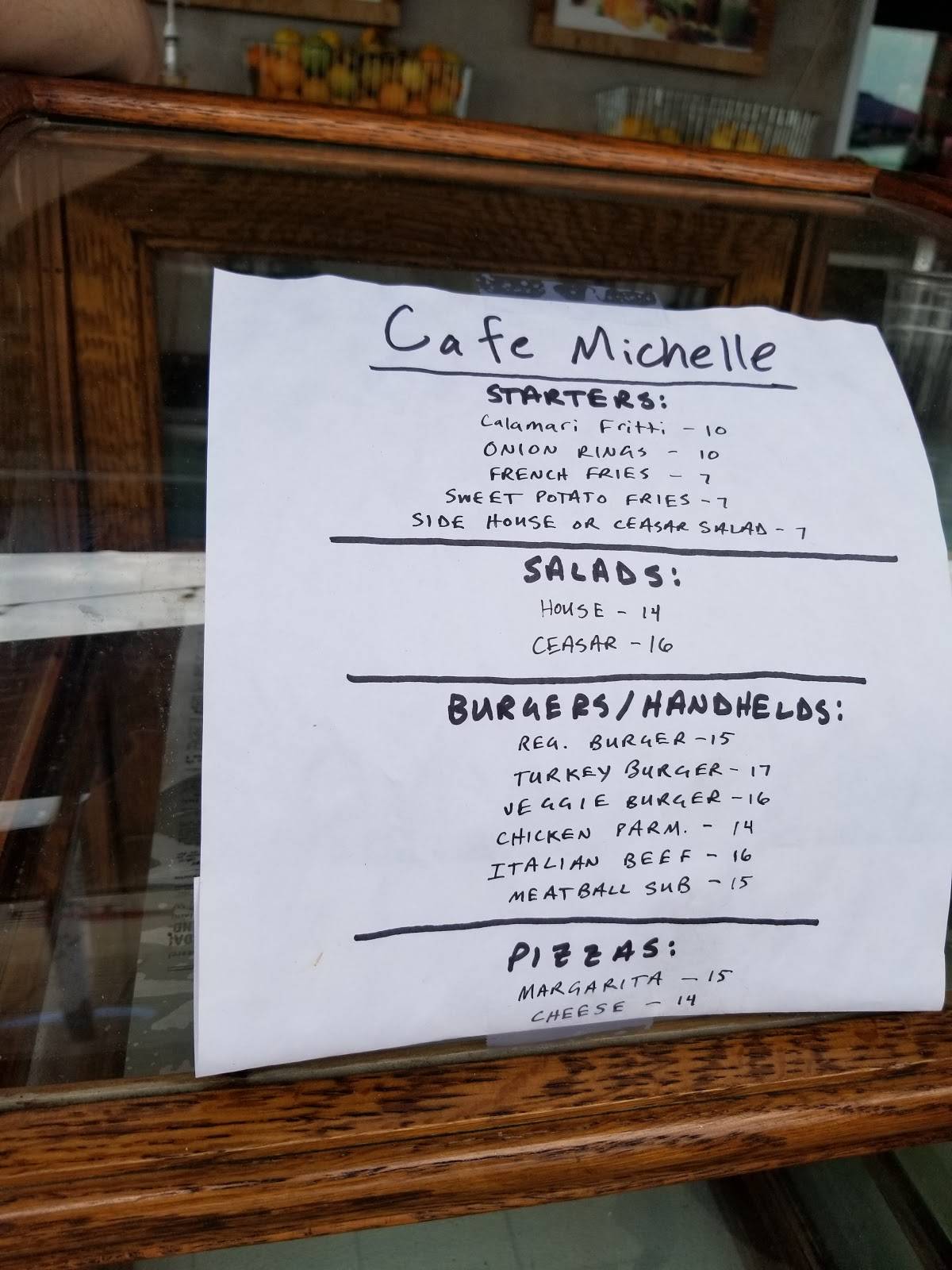 Menu at Cafe Michelle @Dusable Harbor, Chicago, 200 N Lakefront Trl