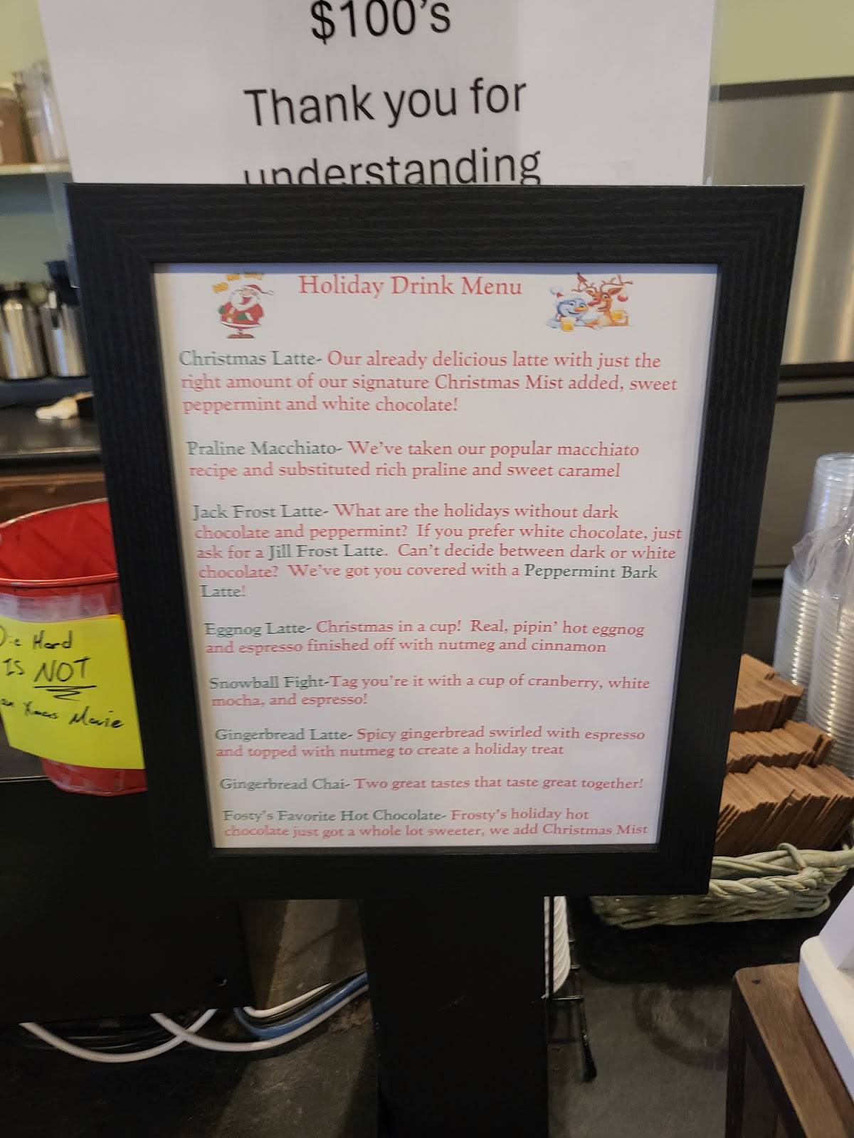 Menu at Charleston Coffee Exchange cafe, Charleston, Ashley River Rd