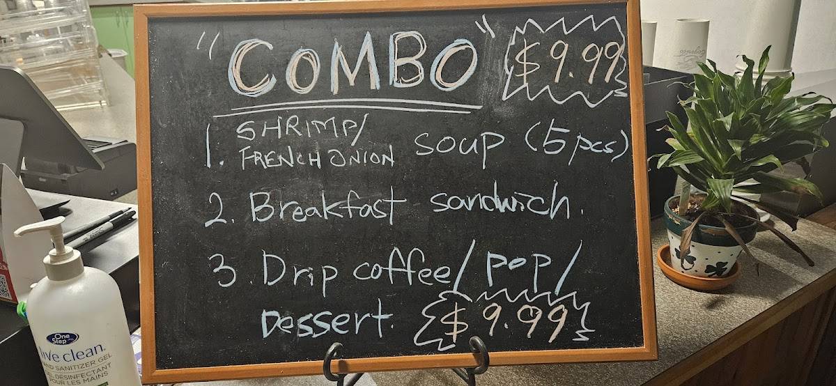 Menu at Café Cognito, Moncton