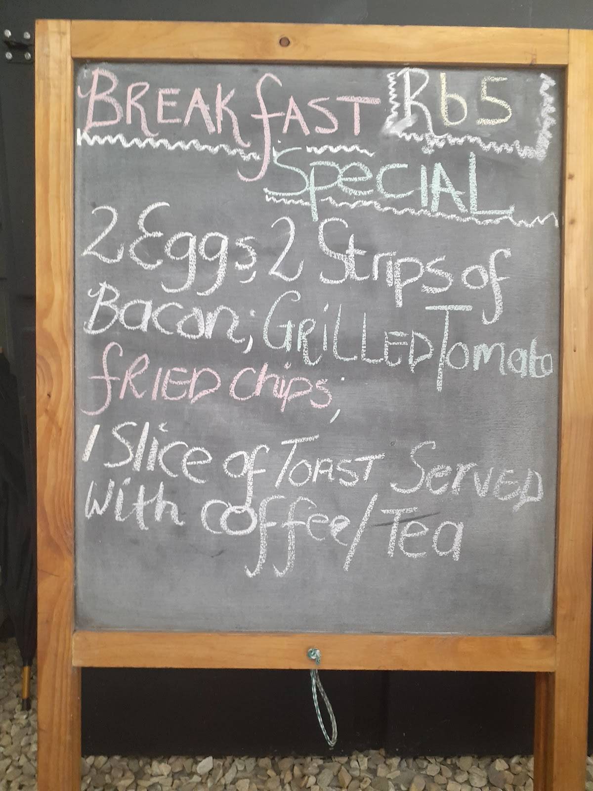 Menu at Café Dynamis Coffee Shop cafe, Cape Town
