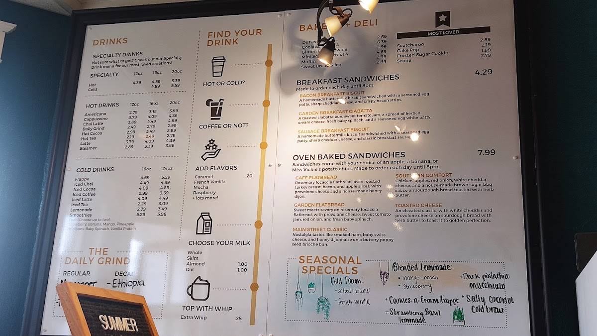 Carta del café Eli's Coffee Shop - Tremont, Tremont